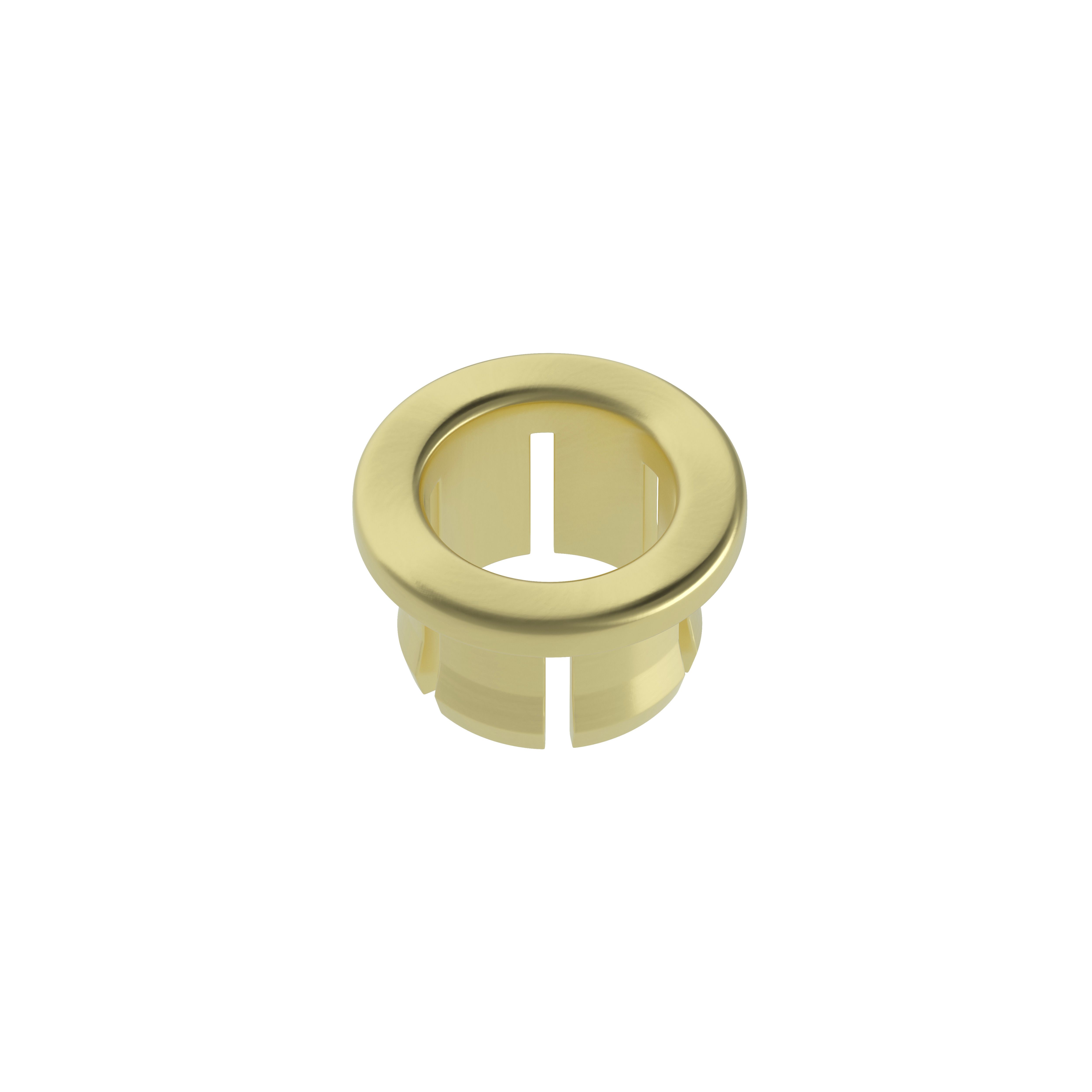 Brushed Brass effect Plastic Basin Overflow trim
