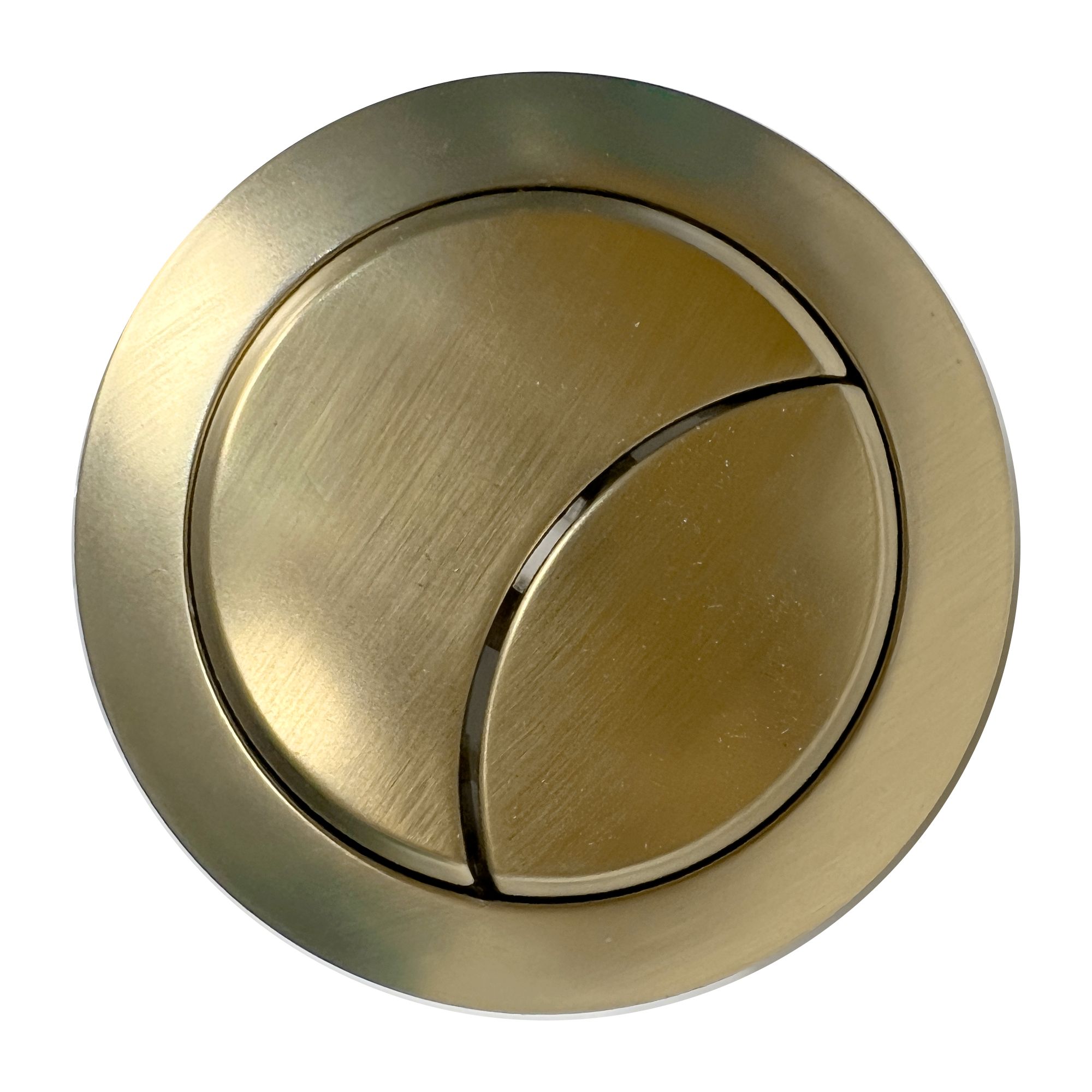 Brushed Brass effect Plastic Dual Flush button