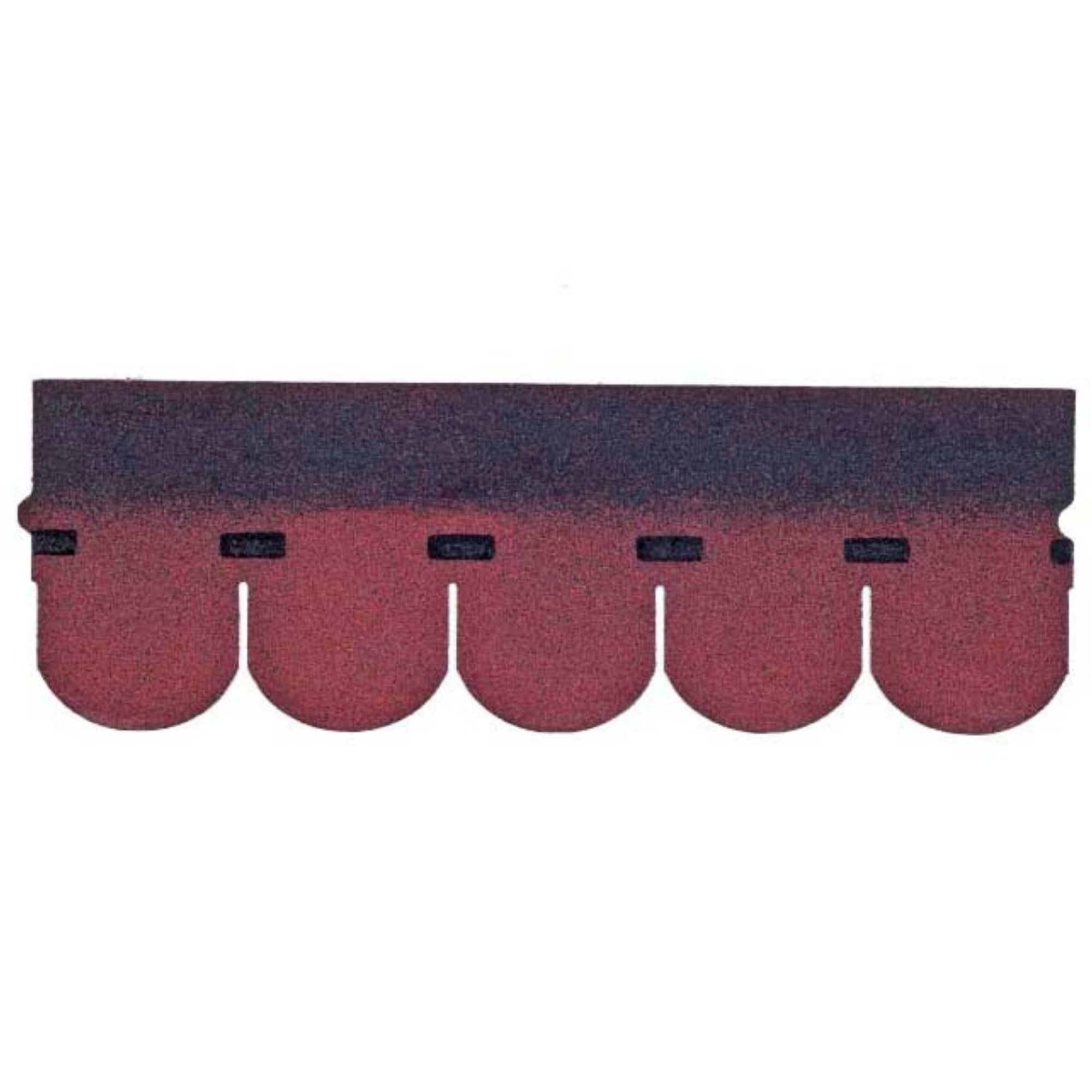 BTM Red Rounded shingle Roofing felt, (L)1m (W)0.33m
