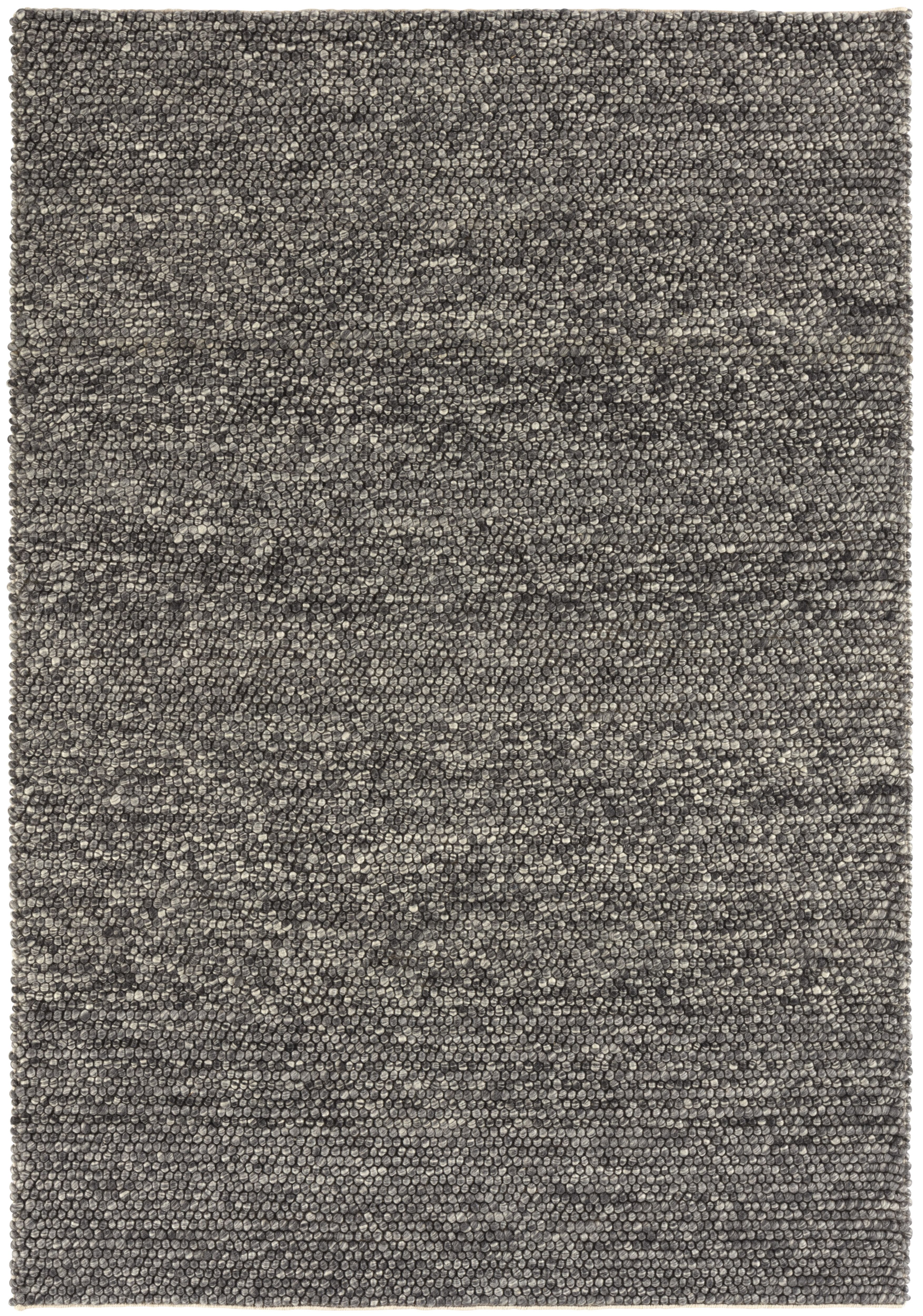 Budwig Striped Dark grey Rug 170cmx120cm | DIY at B&Q