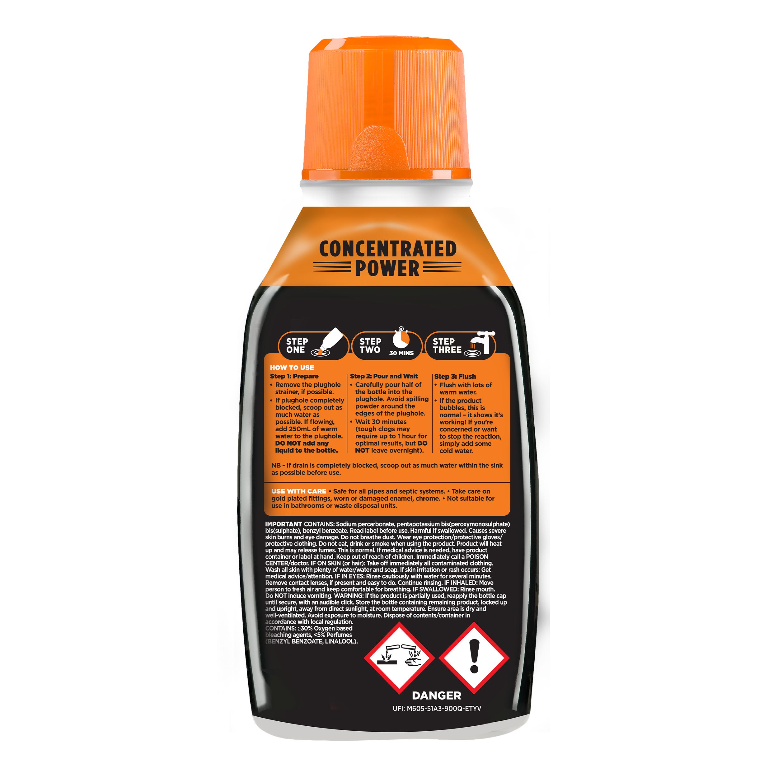 Buster Kitchen Fruity Concentrated Power Plughole unblocker Powder ...