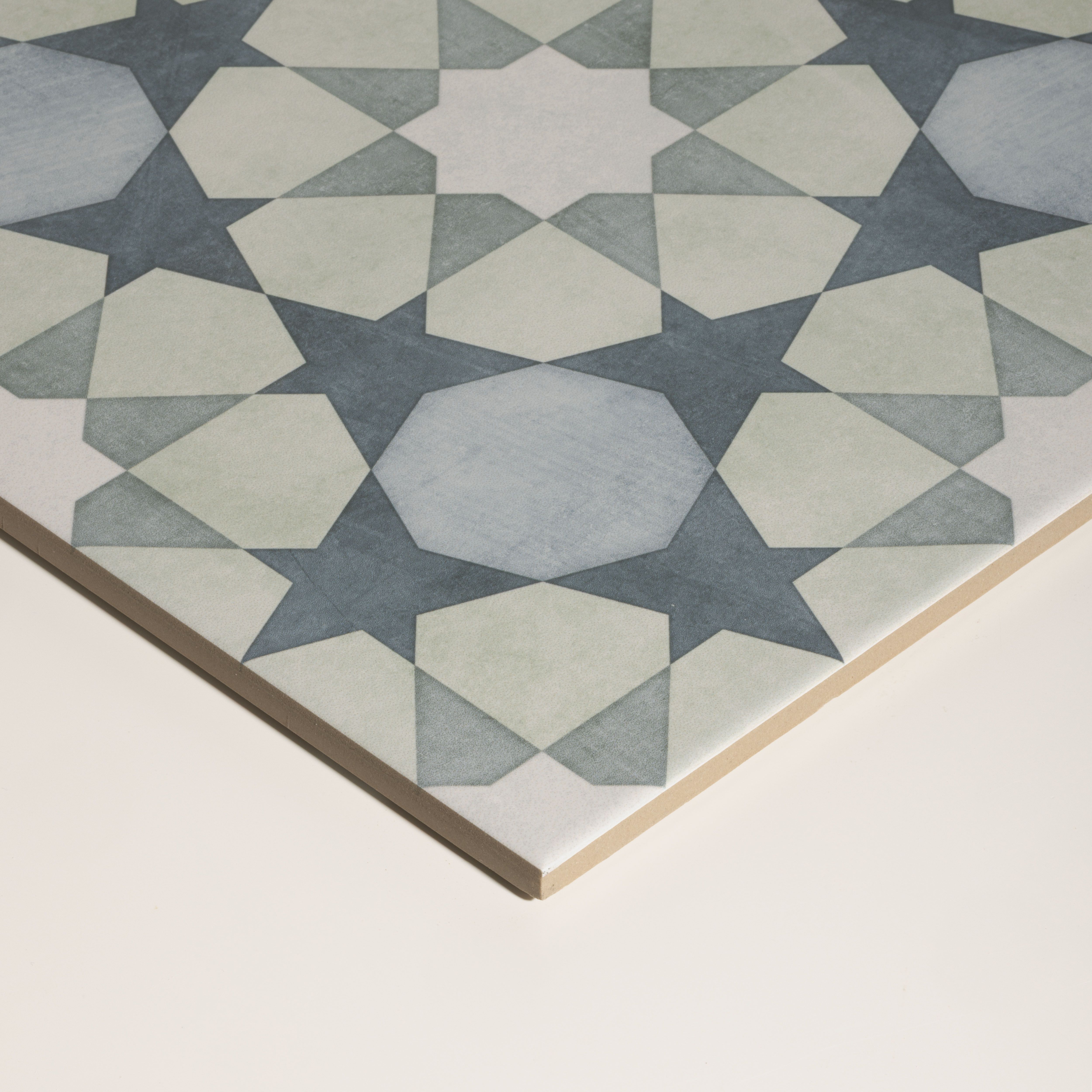 Ca’Pietra Nebula Night Sky Blue & Green Matt Porcelain Indoor Floor ...