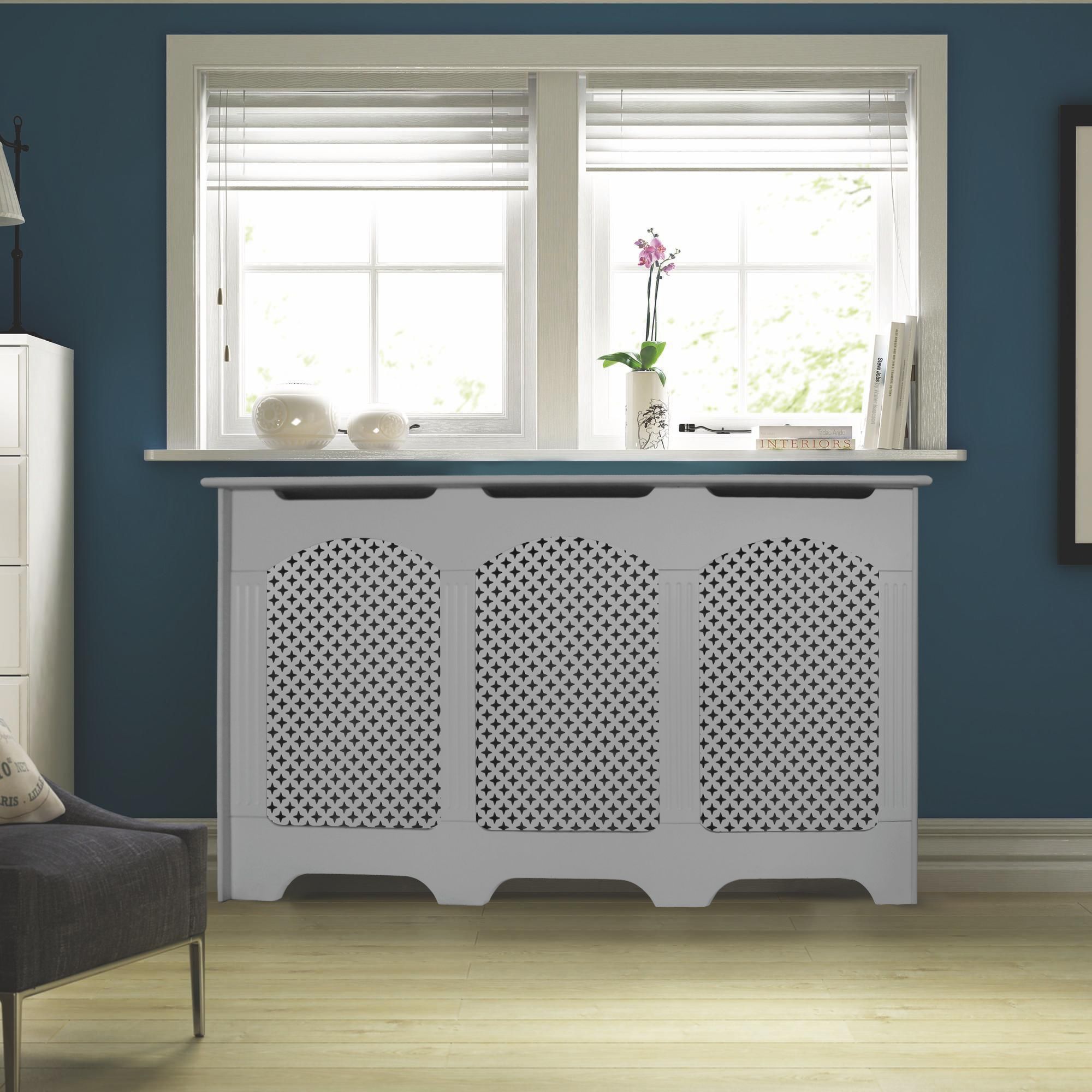 Cambridge Large White Traditional Radiator cover 900mm(H) 1710mm(W ...