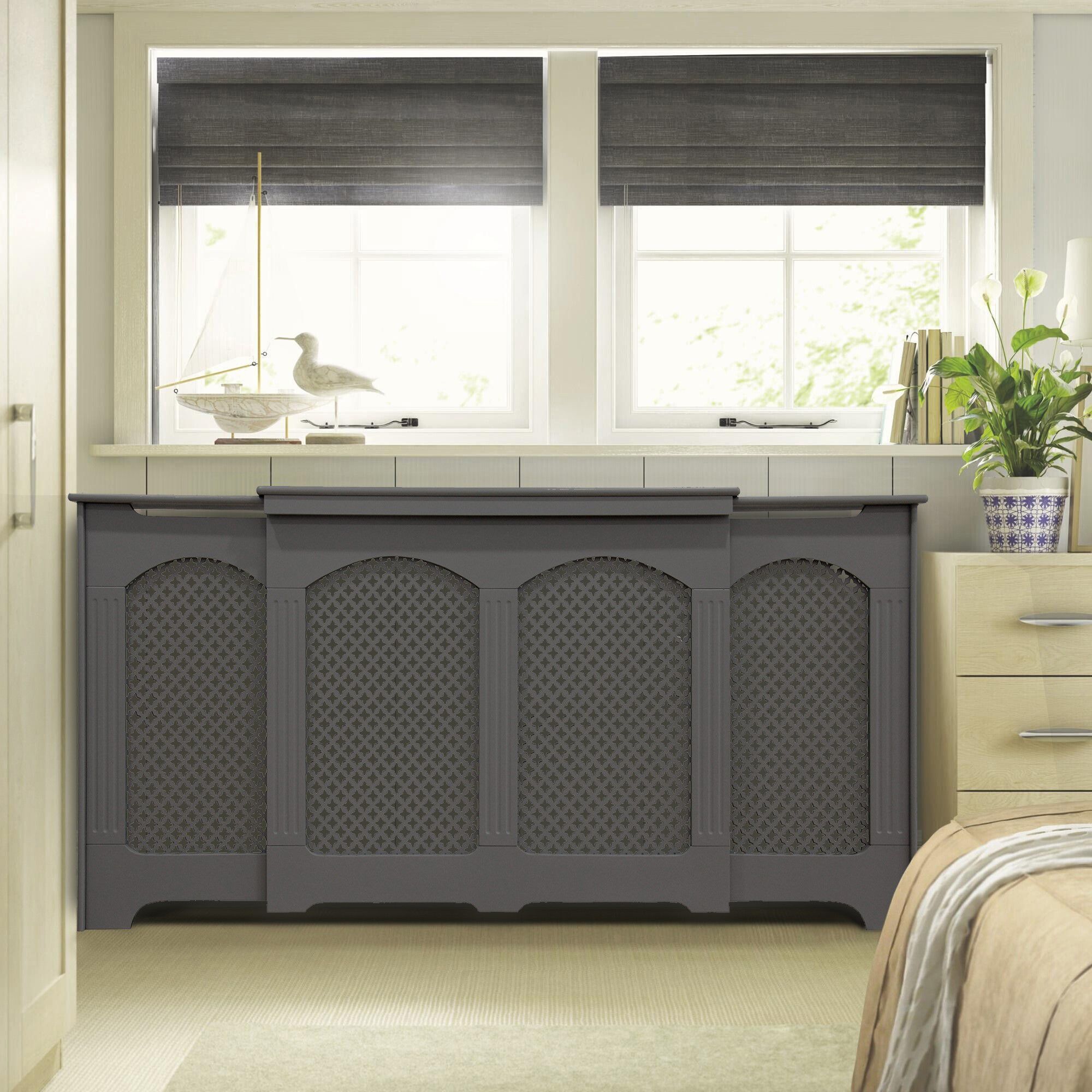 Cambridge Medium Grey Radiator cover 936mm(H) 2000mm(W) 220mm(D) | DIY ...