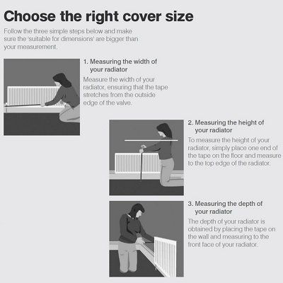 Cambridge Medium - large White Traditional Adjustable Radiator cover ...