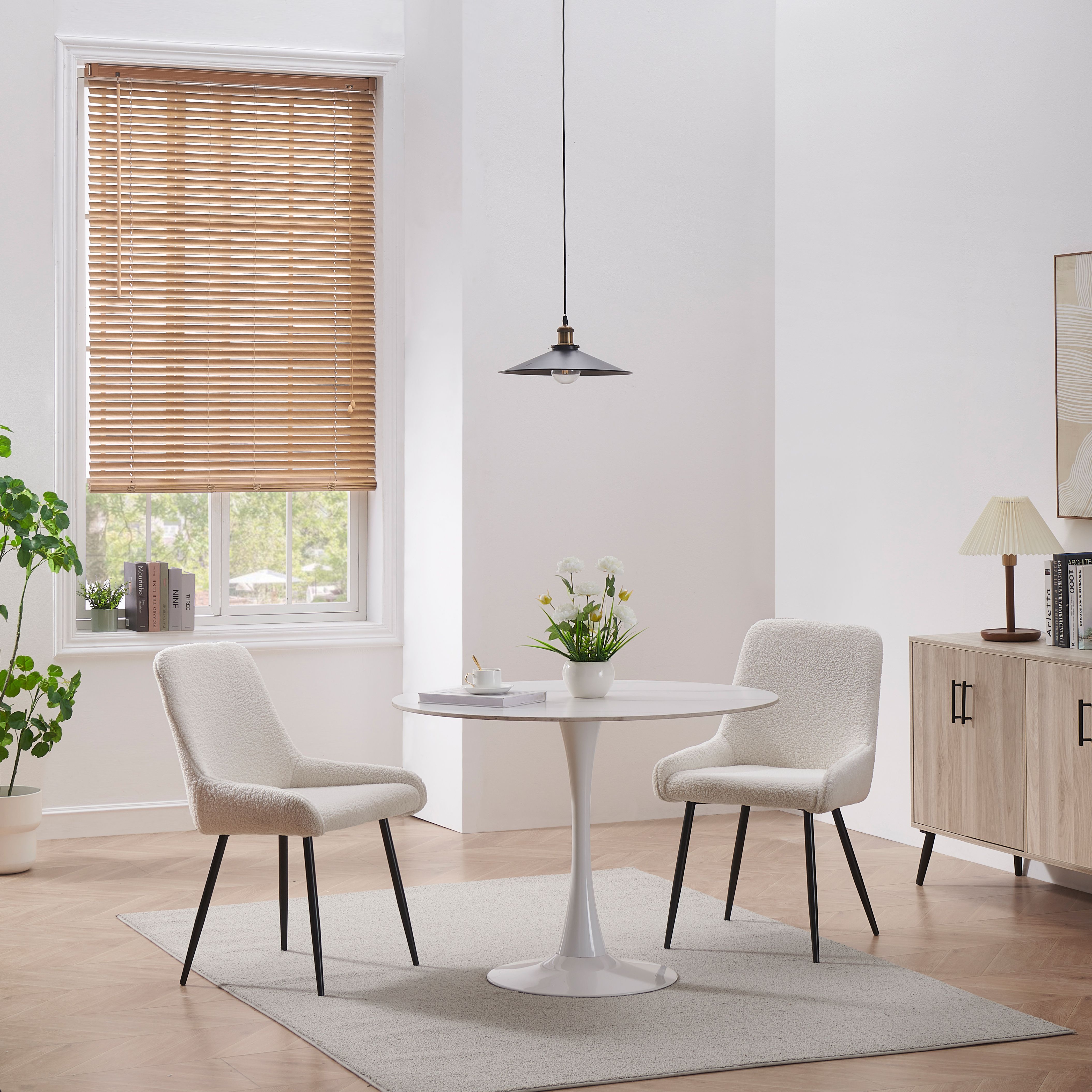 Cana Natural Oak effect Wood Venetian Blind (W)120cm (L)180cm