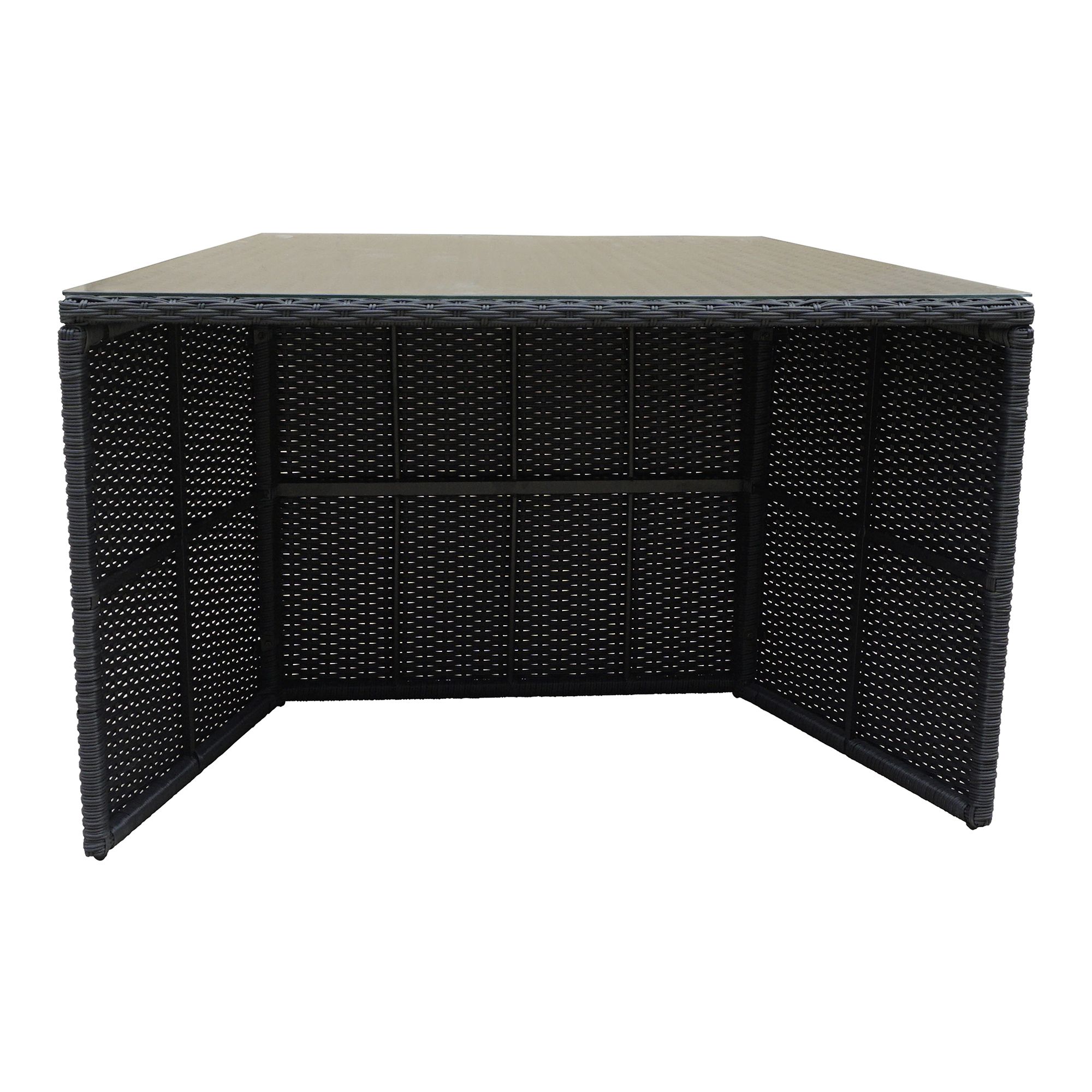 Canadian Spa Company Black Rattan Glass top bar Octagonal Spa surround ...
