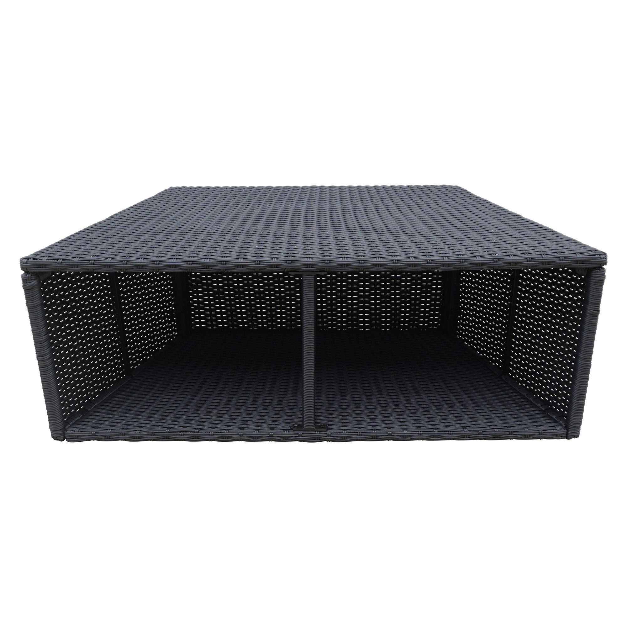 Canadian Spa Company Black Rattan Side table Octagonal Spa surround (D ...