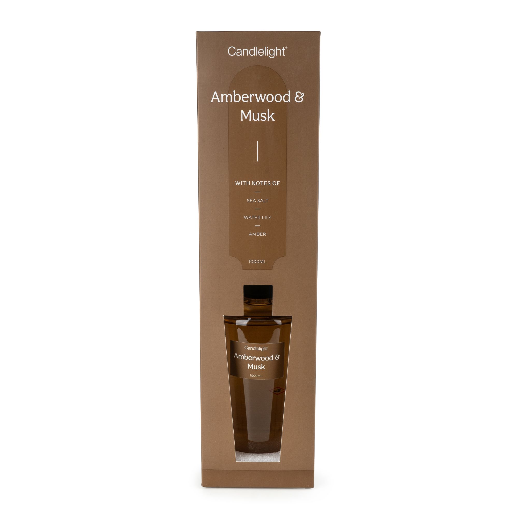 Candlelight Amber Amberwood Musk Reed diffuser, 1000ml