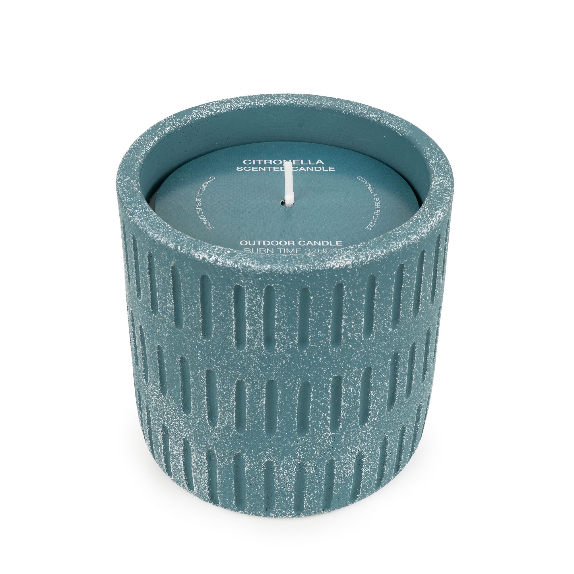 Candlelight Blue Embossed Citronella Large Scented candle