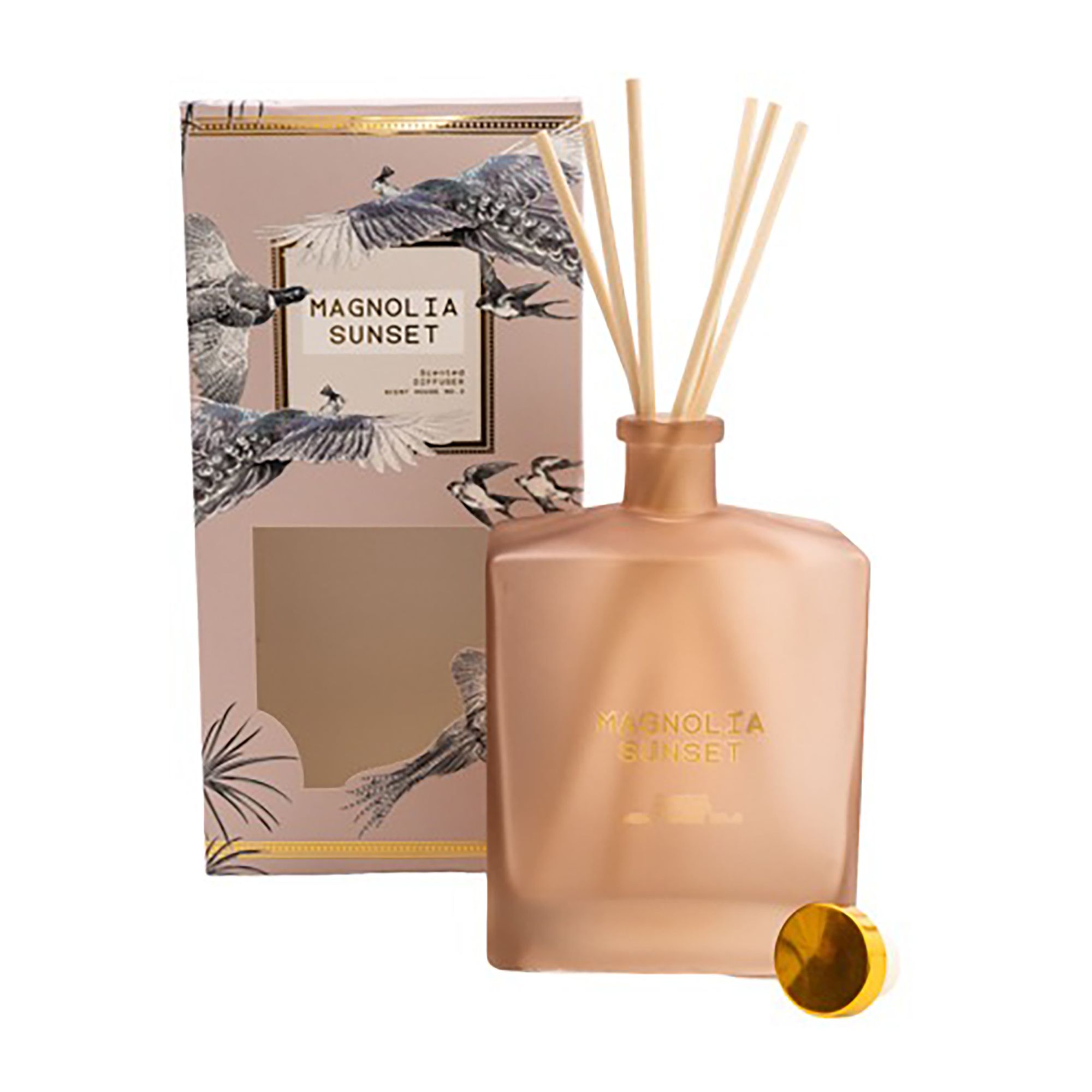 Candlelight Frosted Bronze Magnolia Sunset Reed diffuser, 500ml | DIY ...