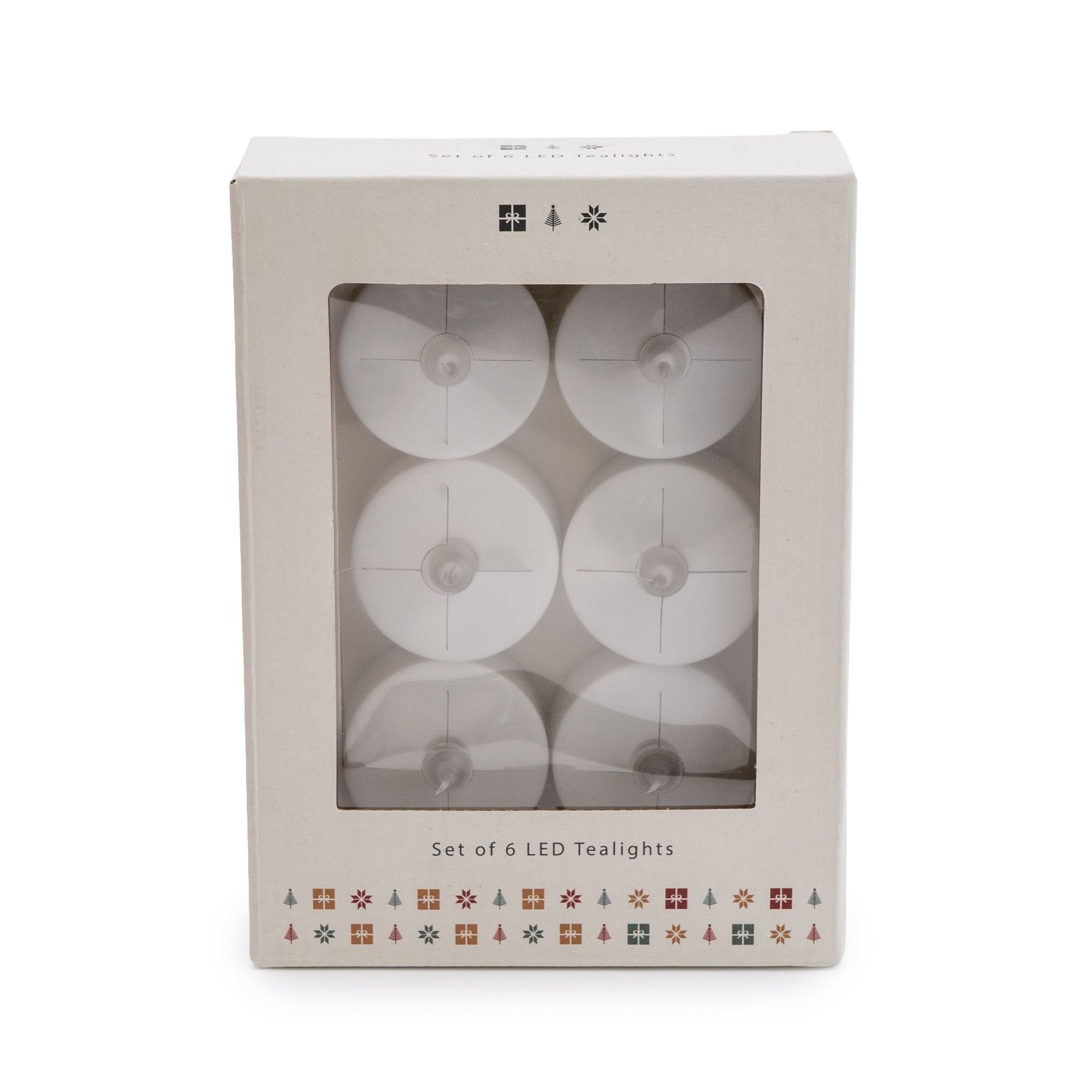 Candlelight LED tea light, Pack of 6