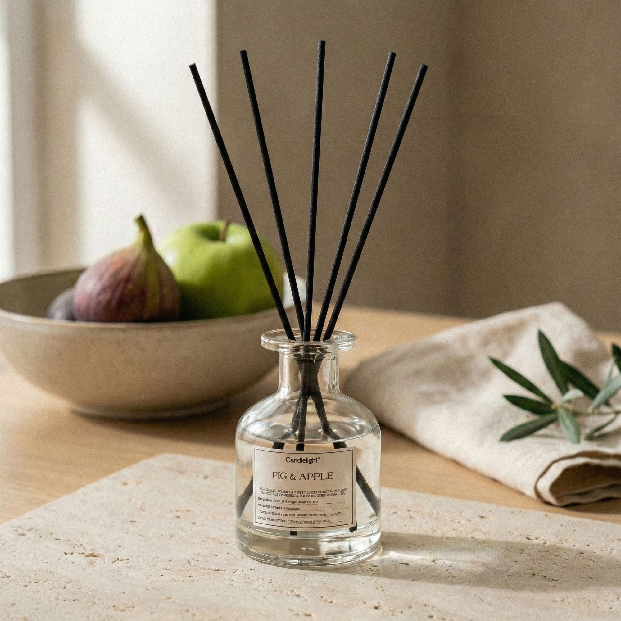 Candlelight Natural Fig & Apple Reed diffuser, 100ml