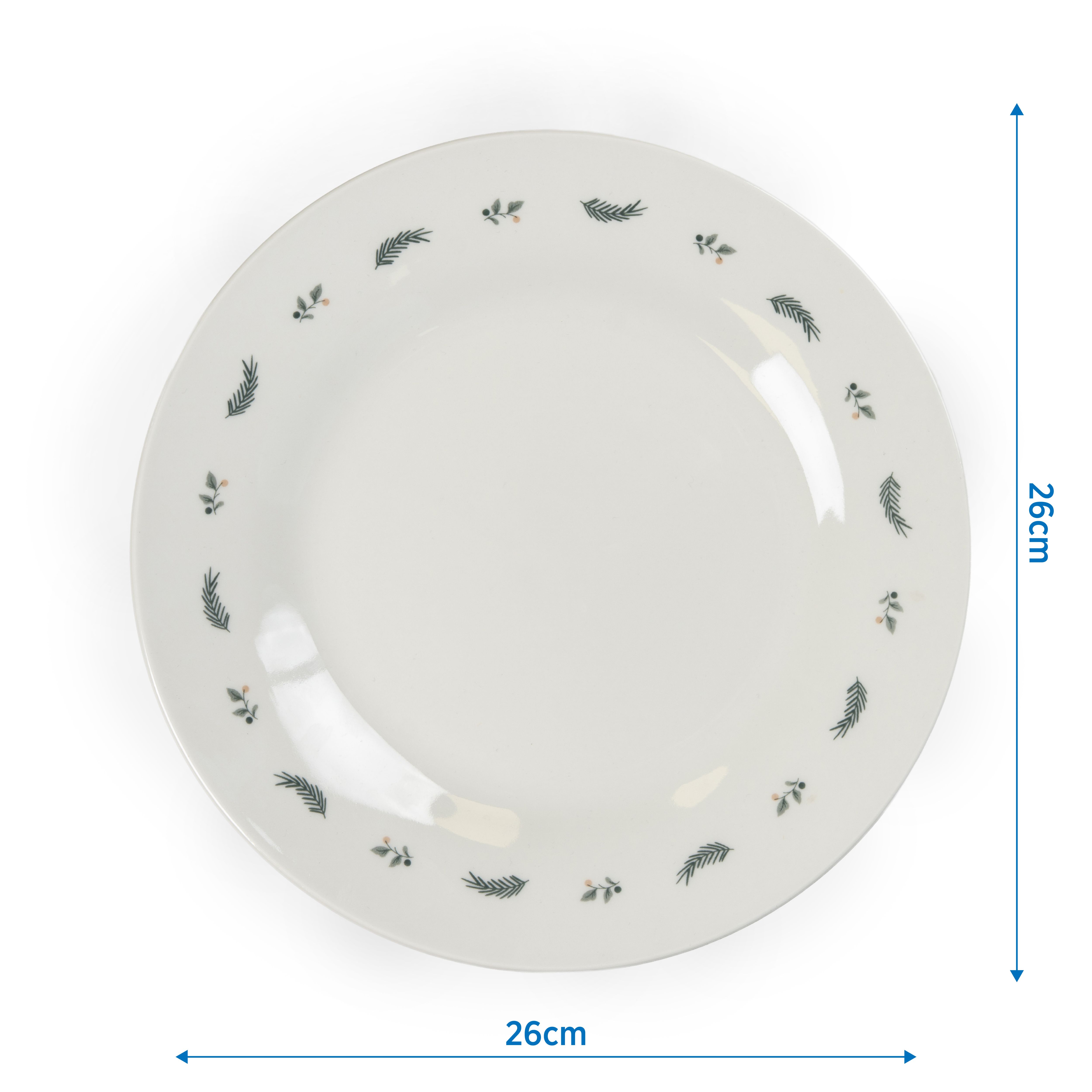 Candlelight Patterned White porcelain 12 piece Dinnerware set