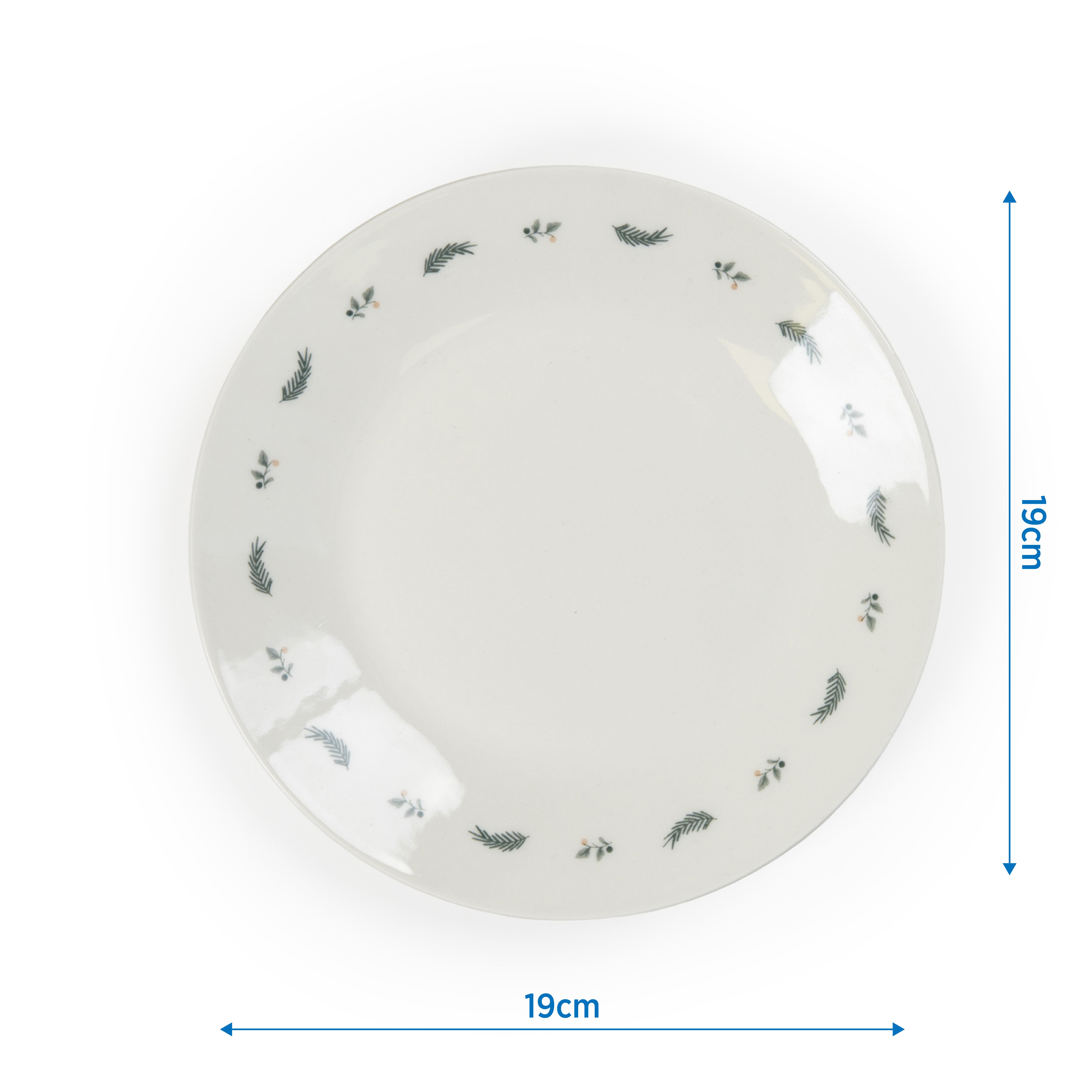 Candlelight Patterned White porcelain 12 piece Dinnerware set