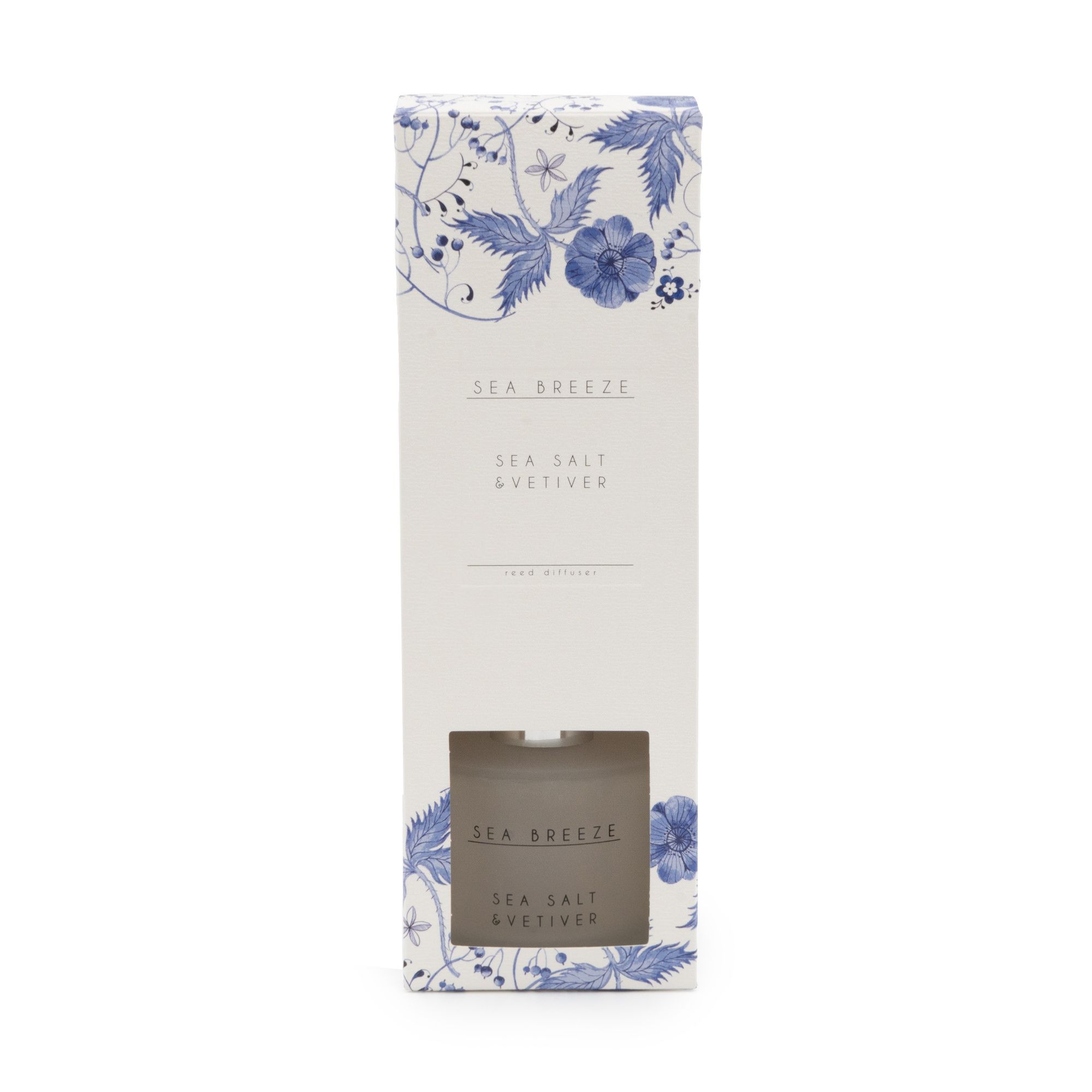 Candlelight White & Blue Sea Salt & Vetiver Reed diffuser, 150ml
