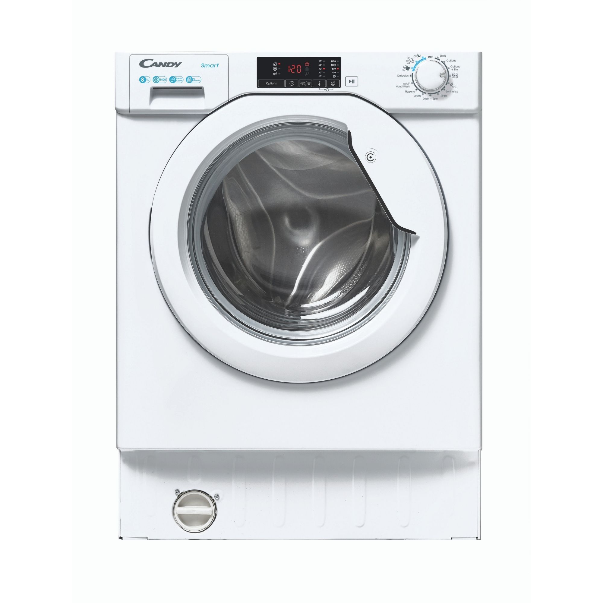 Candy CBW 48D1XE 80 8kg Built-in 1500rpm Washing machine - White at B&Q