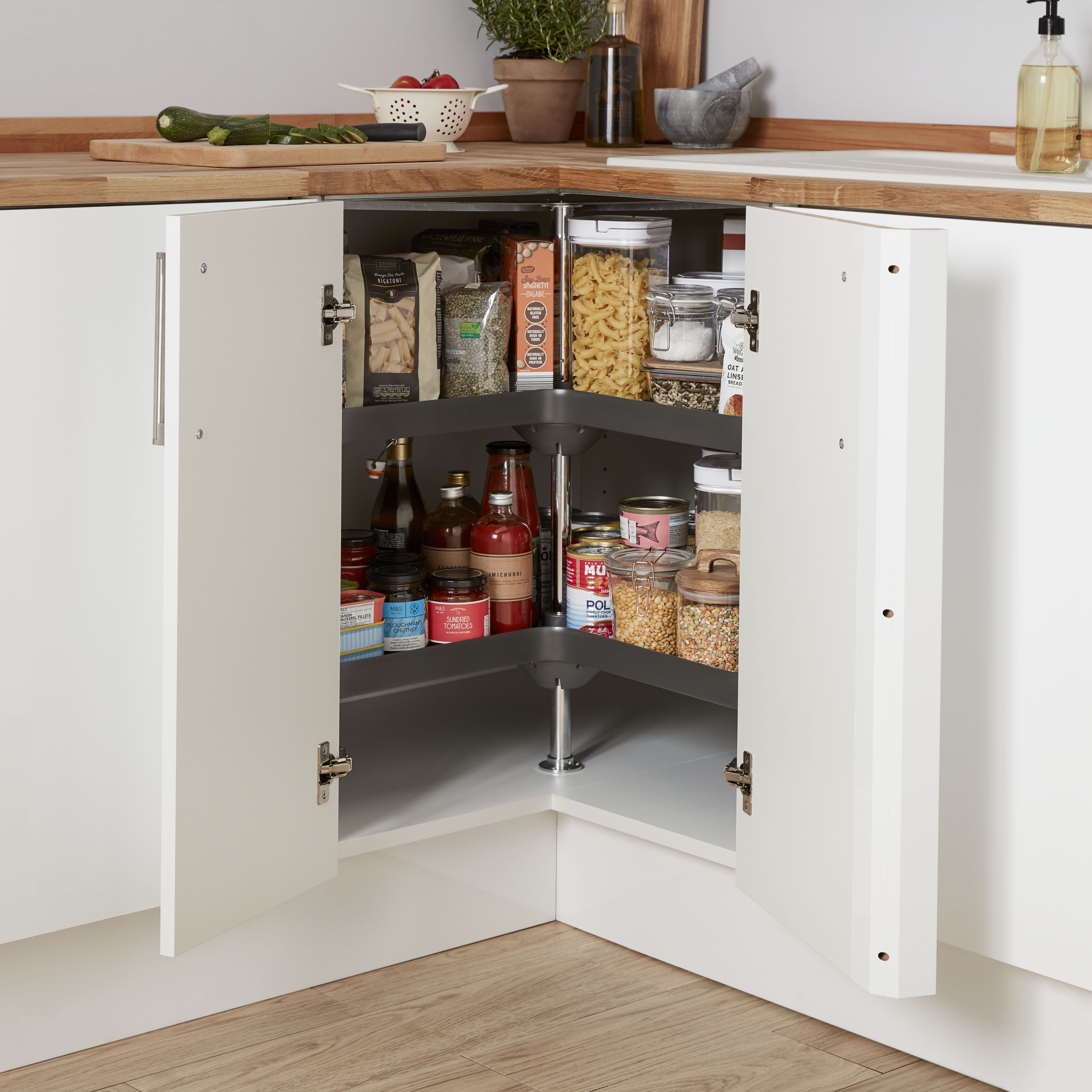 Caraway White Corner Base unit, (W)930mm | DIY at B&Q