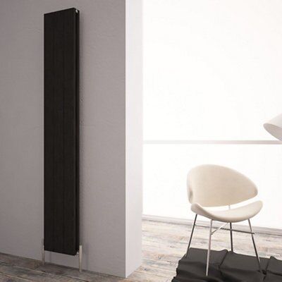 Carisa Monza Black Vertical Designer Radiator, (W)280mm x (H)1800mm ...