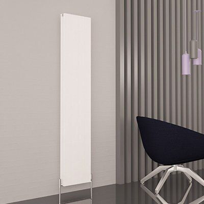Carisa Monza White Vertical Designer Radiator, (W)375mm x (H)1800mm ...