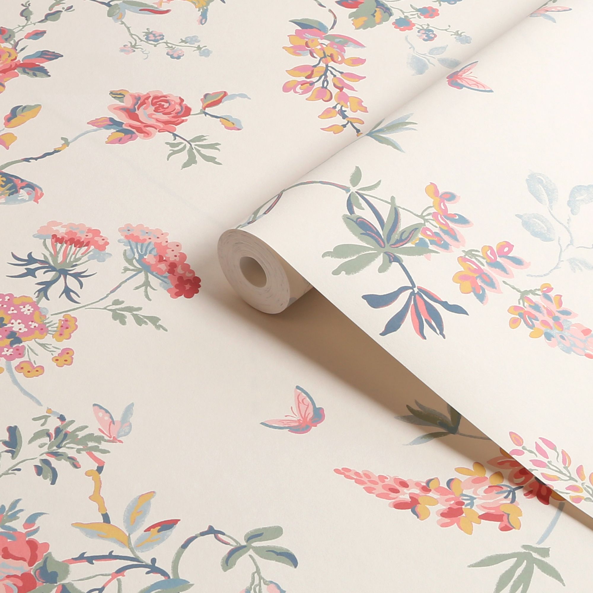 Cath Kidston Spring Birds & Roses Smooth Wallpaper