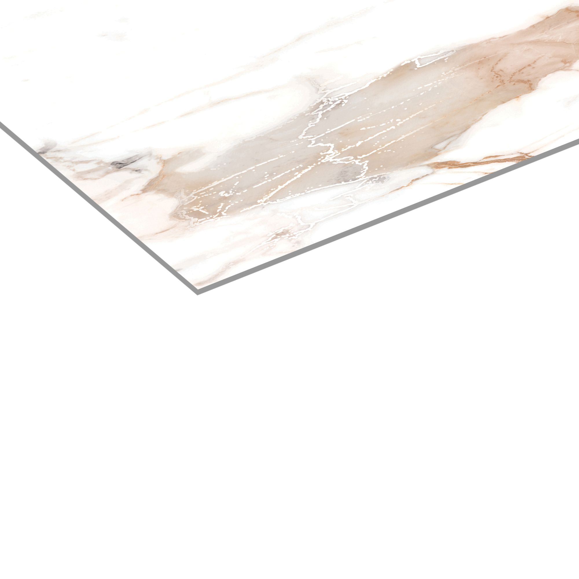 Cervo White & gold Matt Marble effect Porcelain Indoor Wall & floor ...