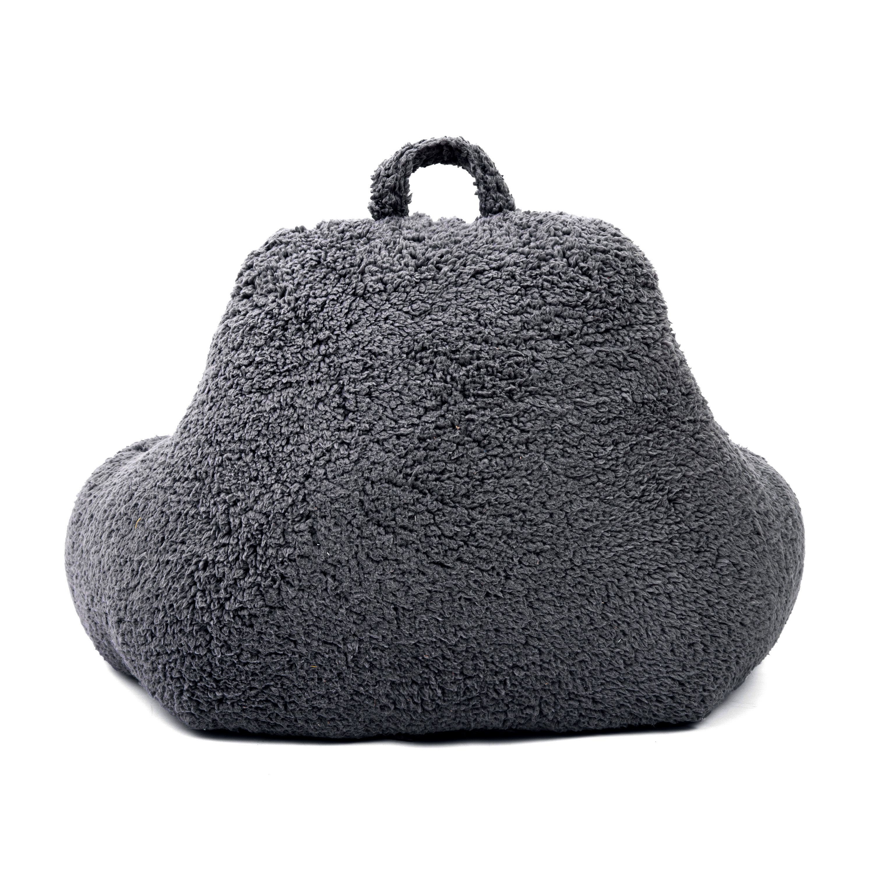 Charcoal Teddy Cuddle Indoor Cushion (L)75cm (W)42cm