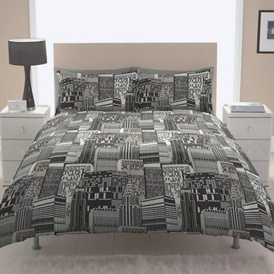 Chartwell Cityscape Black Double Bedding set