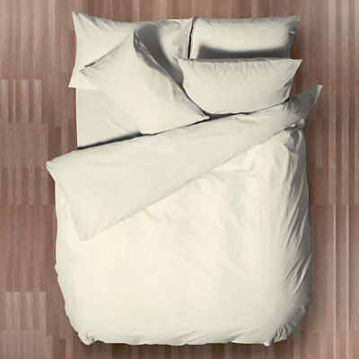 Chartwell Easy care Plain Cream Double Bedding set