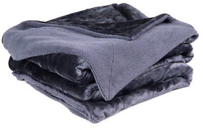 Chartwell Luxury Blue Plain Velvet Throw | DIY at B&Q