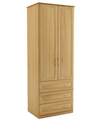 Chasewood Oak effect Wardrobe (H)2250mm (W)900mm (D)580mm | DIY at B&Q
