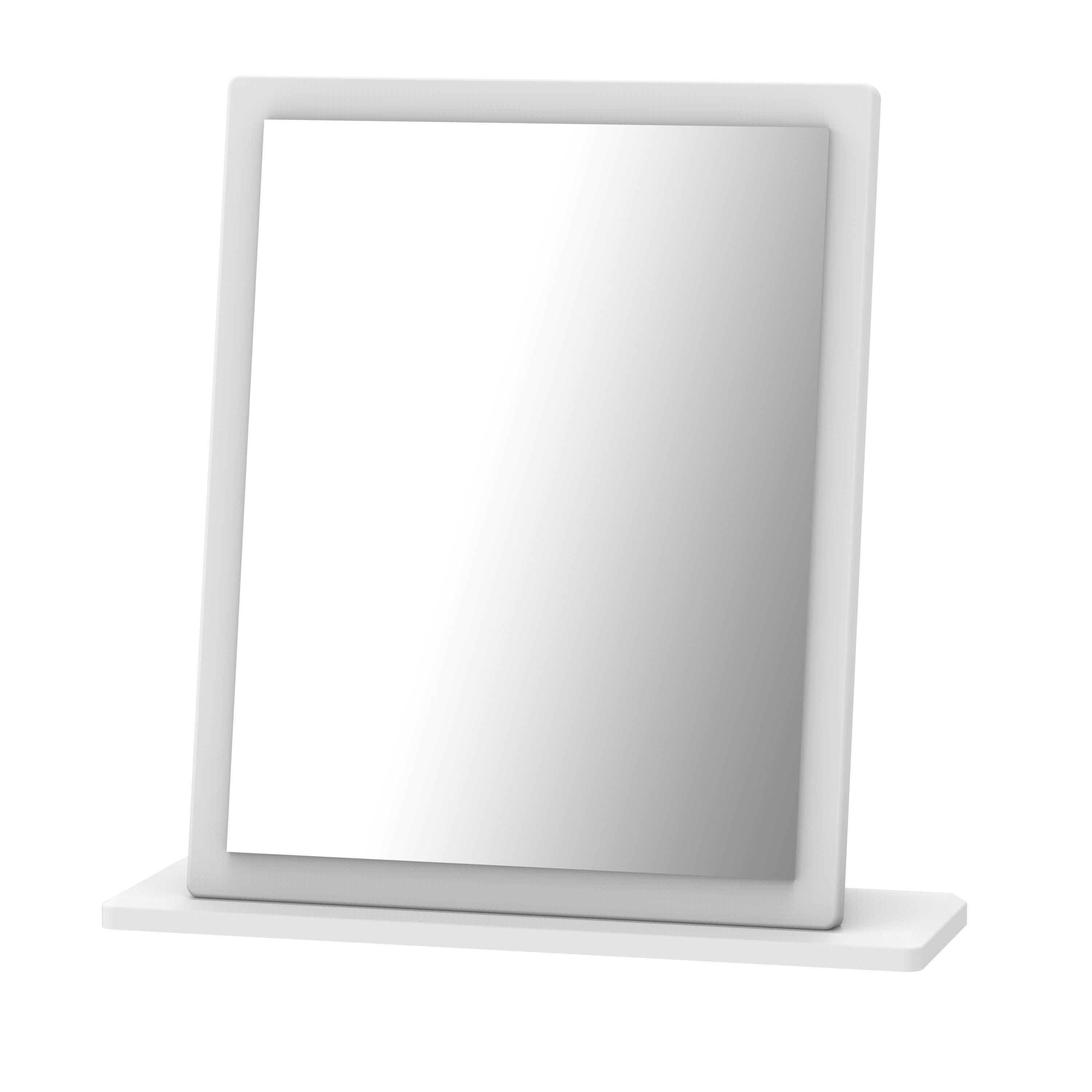 Chelsea White Rectangular Wall-mounted Framed Mirror, (H)50.5cm (W)48cm ...