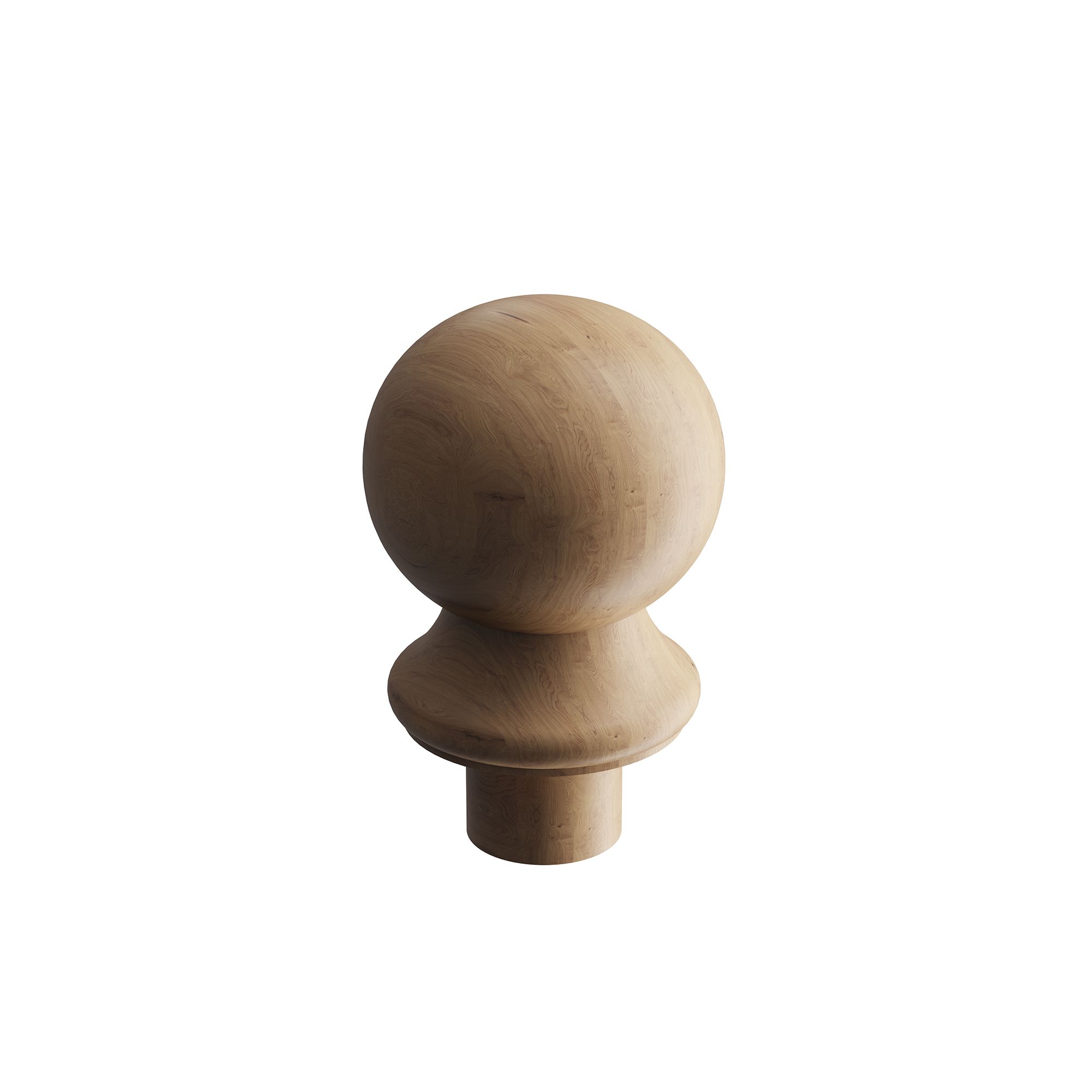 Cheshire Mouldings Ball Unfinished Natural Oak Newel post cap (L)133mm ...