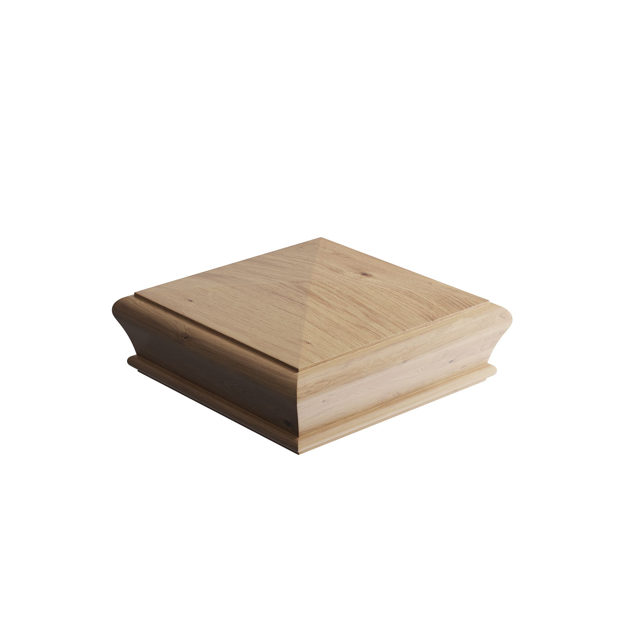 Cheshire Mouldings Pyramid Unfinished Natural Oak Newel post cap (L ...