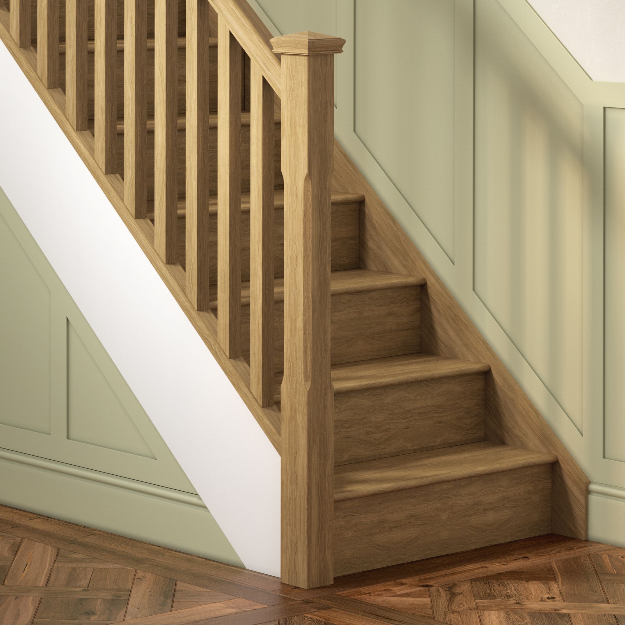 Cheshire Mouldings Pyramid Unfinished Natural Oak Newel post cap (L ...
