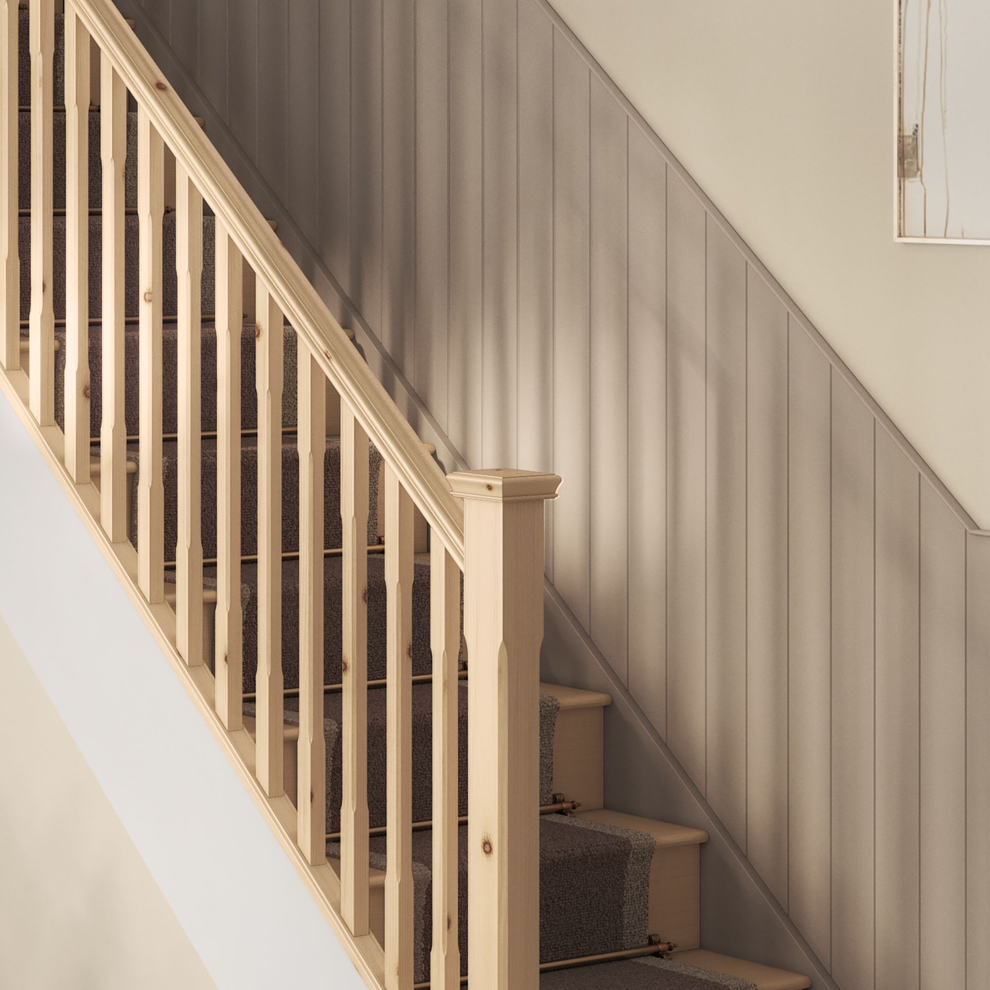 Cheshire Mouldings Pyramid Unfinished Natural Pine Newel post cap (L ...