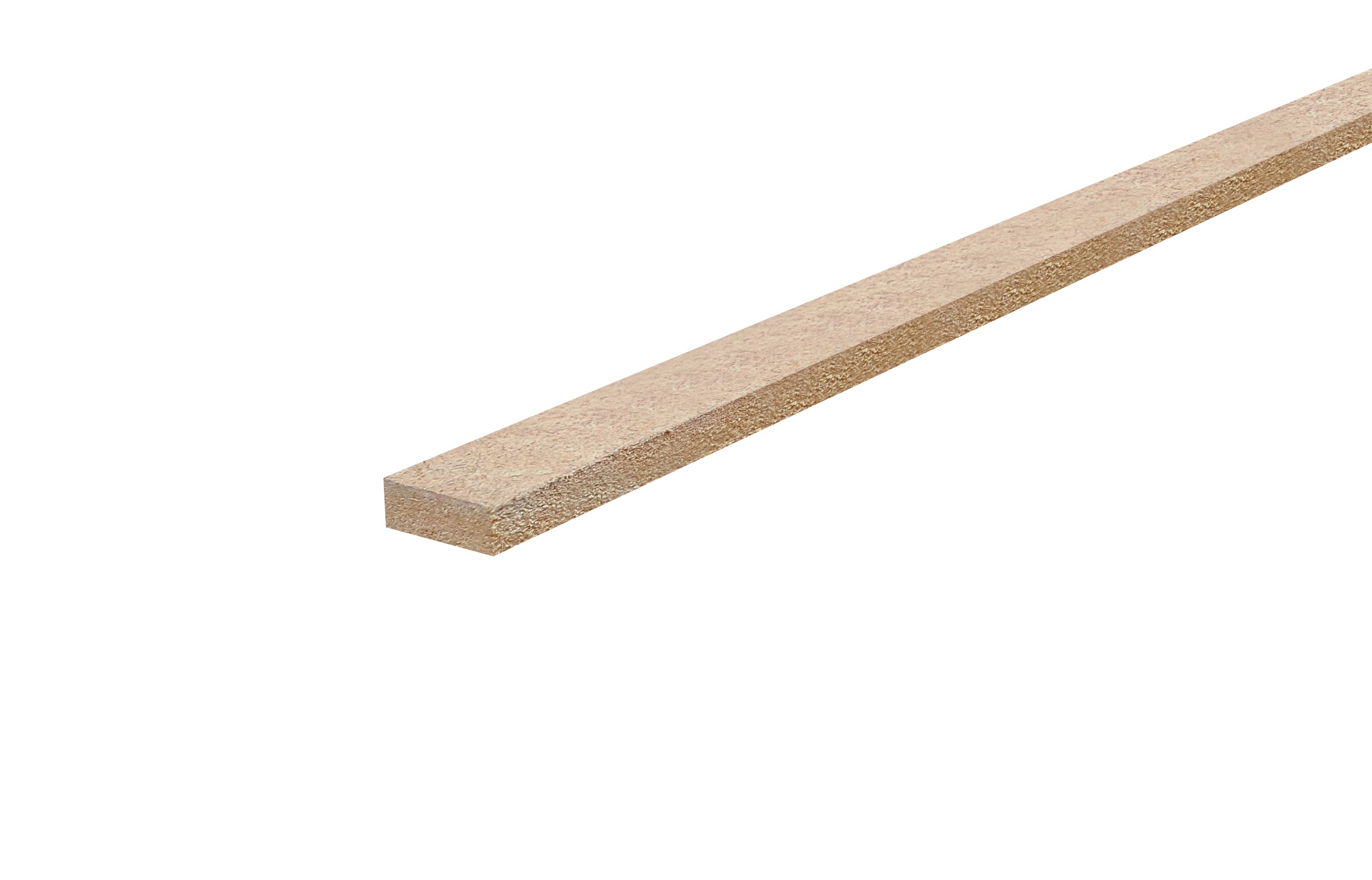 Cheshire Mouldings Smooth Square edge MDF Stripwood (L)2.4m (W)25mm (T ...