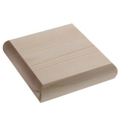 Cheshire Mouldings Square Pine Newel cap (L)110mm (W)110mm | DIY at B&Q