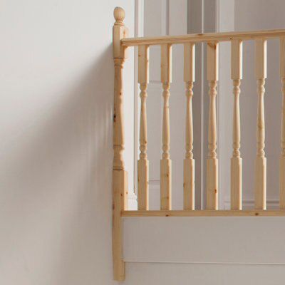 Cheshire Mouldings Traditional Pine Turned half newel post Newel (H ...