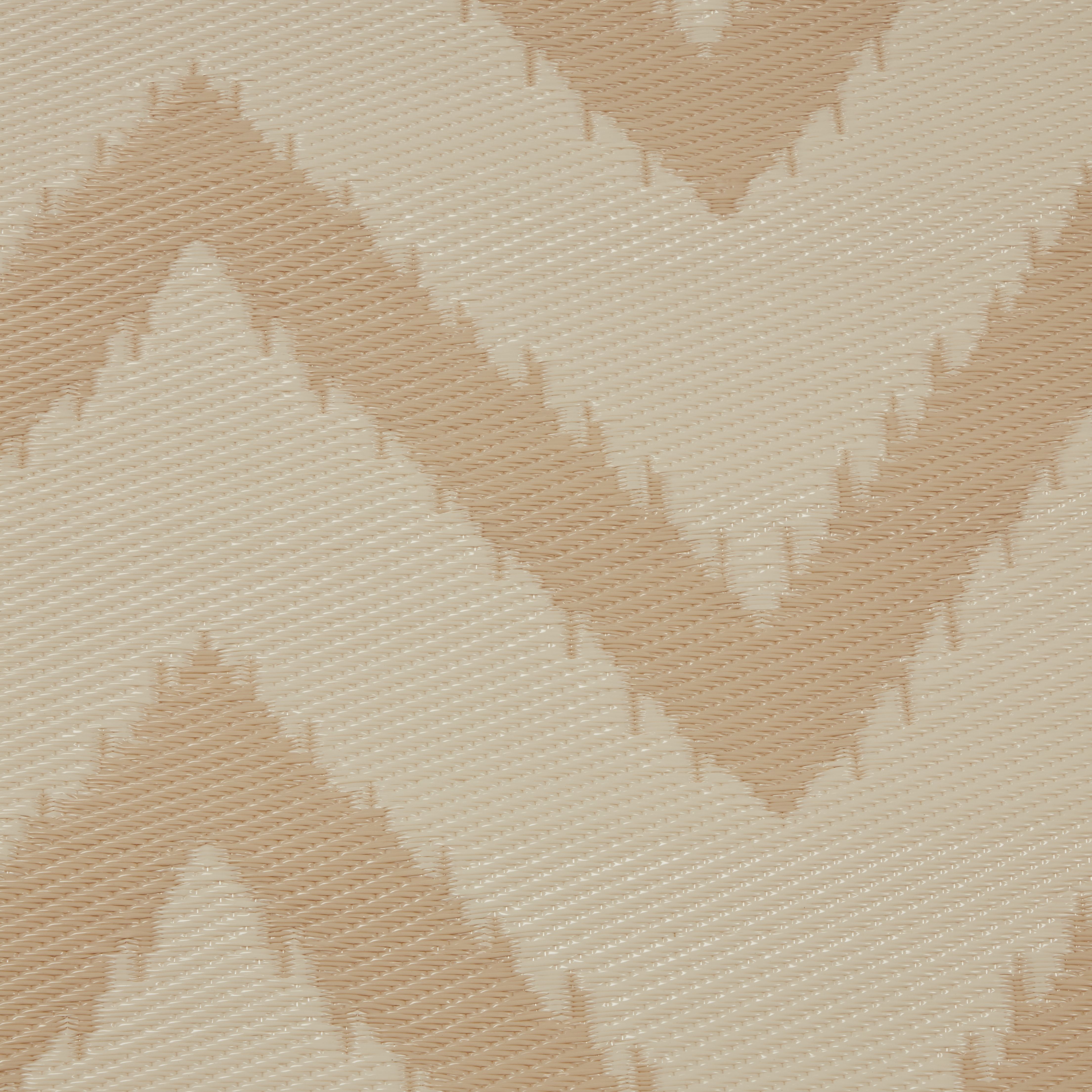 Chevron Birch & sesame Outdoor Rug 170cmx120cm | DIY at B&Q