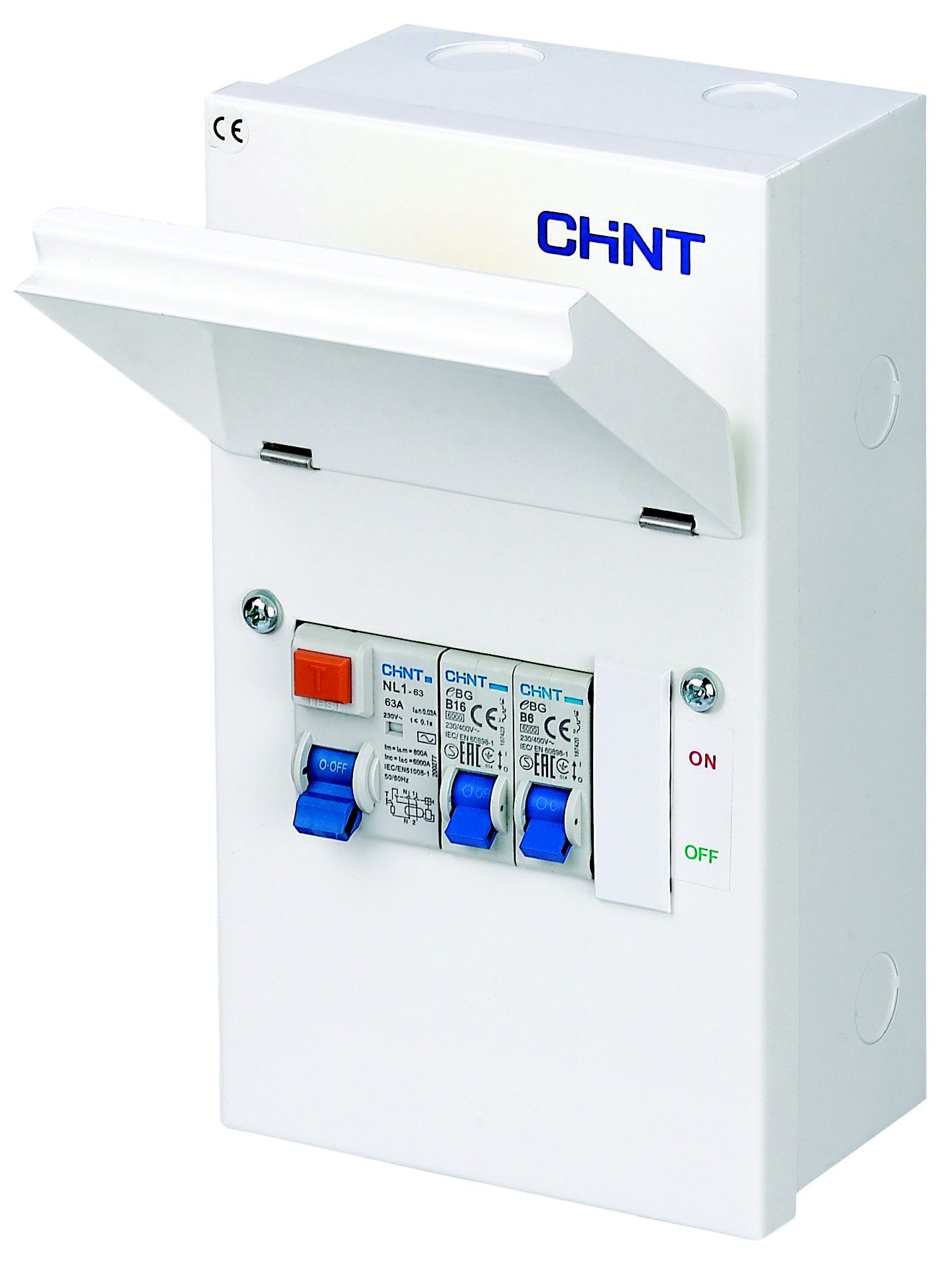 Chint 5-way Consumer unit with 63A mains switch