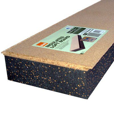 Chipboard & polystyrene Insulation board (L)1.22m (W)0.32m (T)123mm ...