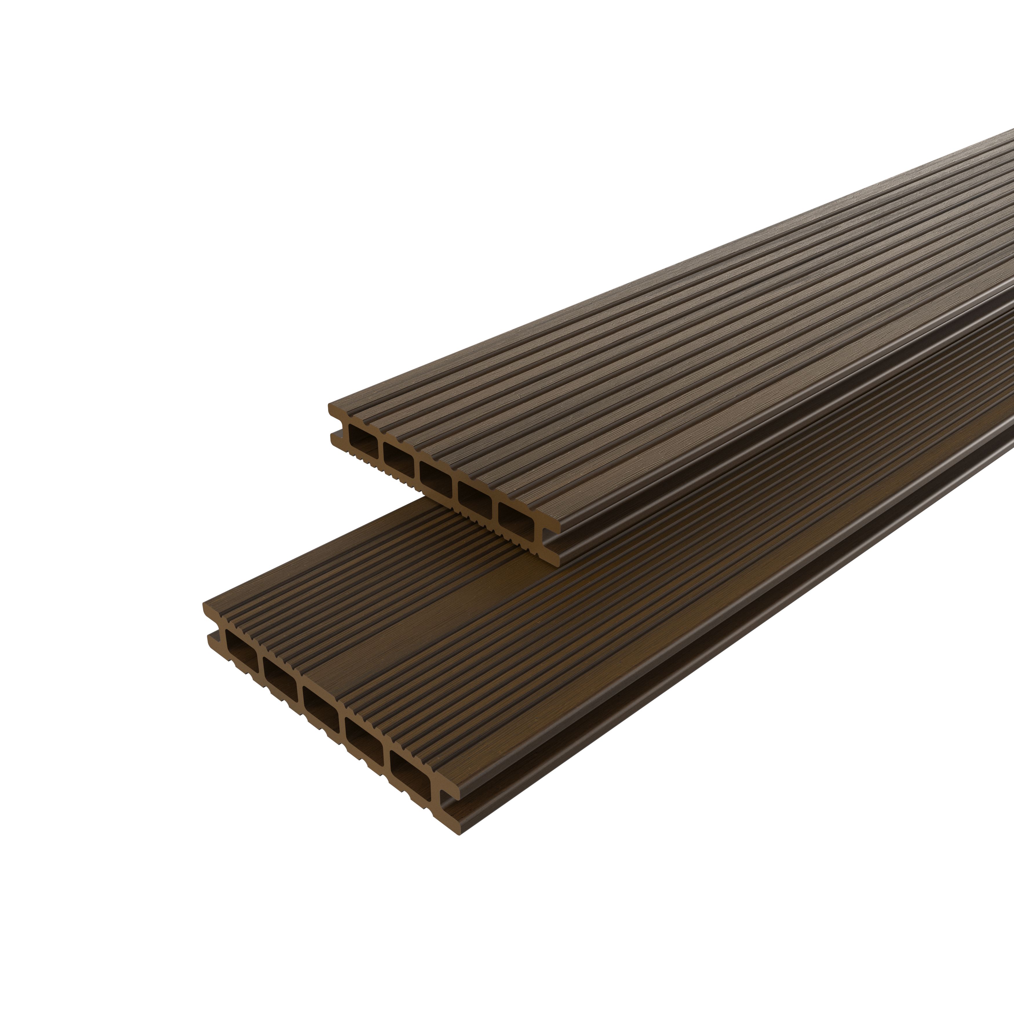 Chocolate Composite Deck board (L)2.2m (W)145mm (T)21mm
