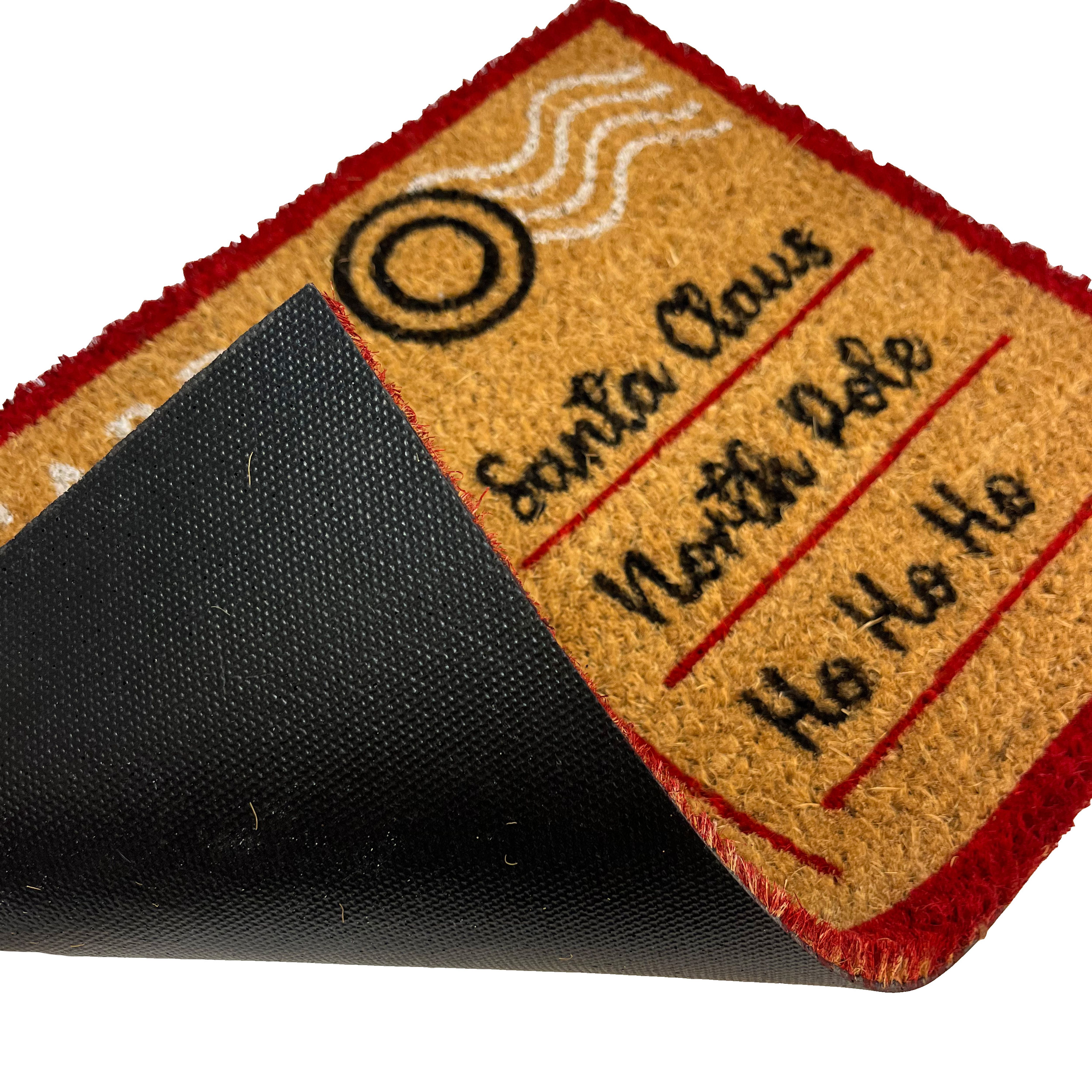 Christmas Multicolour Postcard Door mat, 57cm x 40cm