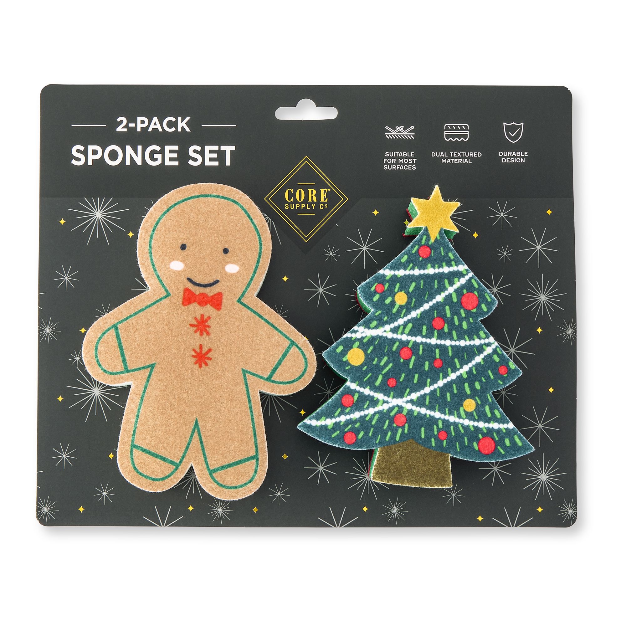 Christmas Sponge, Set of 2