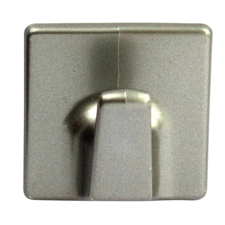 Chrome effect ABS plastic Medium Square Hook, Pack of 2 | DIY at B&Q