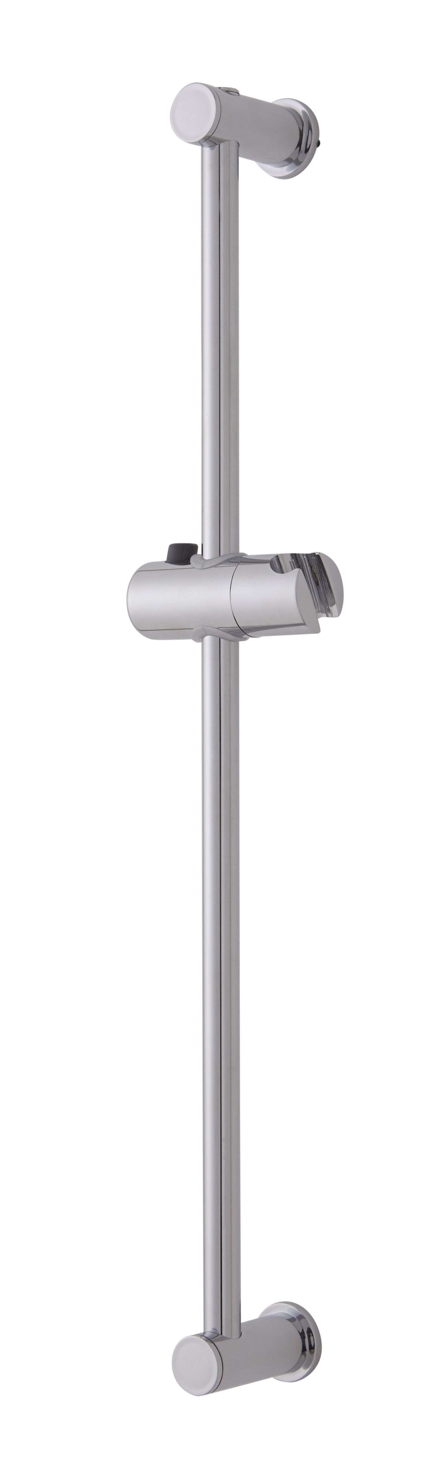 Chrome effect Adjustable Straight Shower riser rail | DIY at B&Q