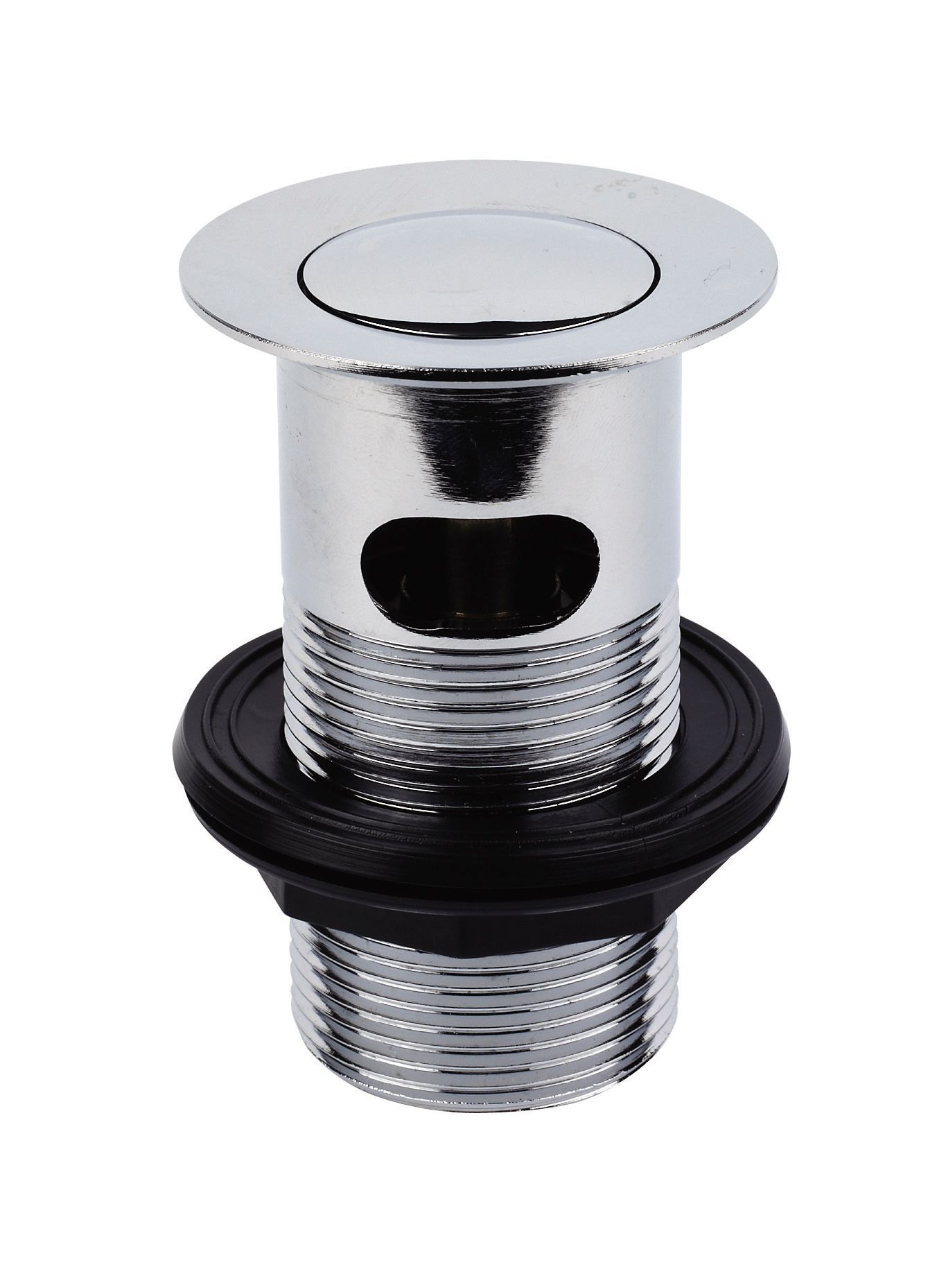 Chrome effect Brass Sprung Slotted Waste