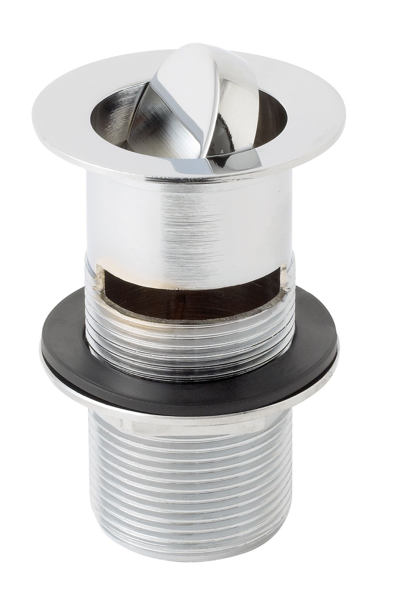 Chrome effect Metal Flip-top Slotted Waste