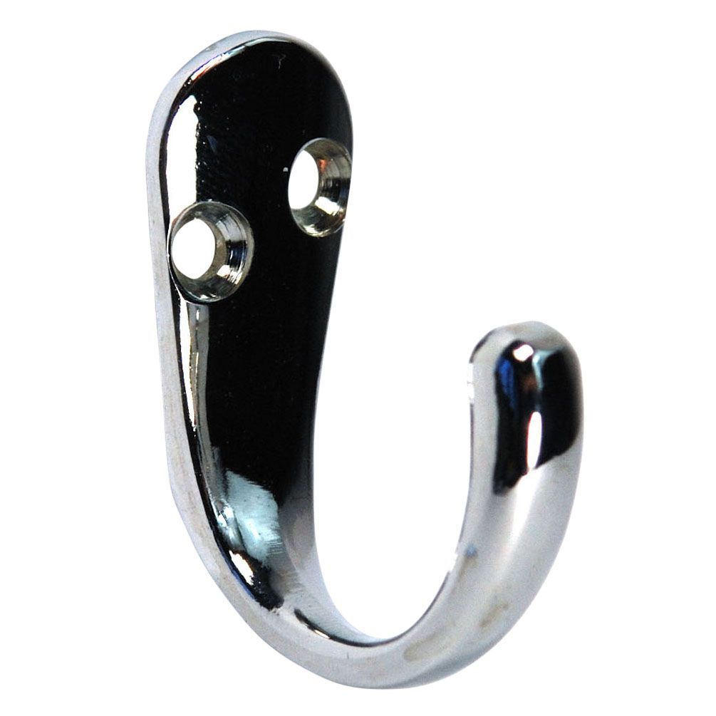Chrome effect Zinc alloy Single Robe Hook | DIY at B&Q
